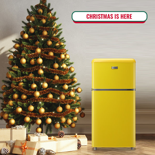 WANAI 3.5 Mini Fridge with Freezer Retro Refrigerator & Reviews | Wayfair
