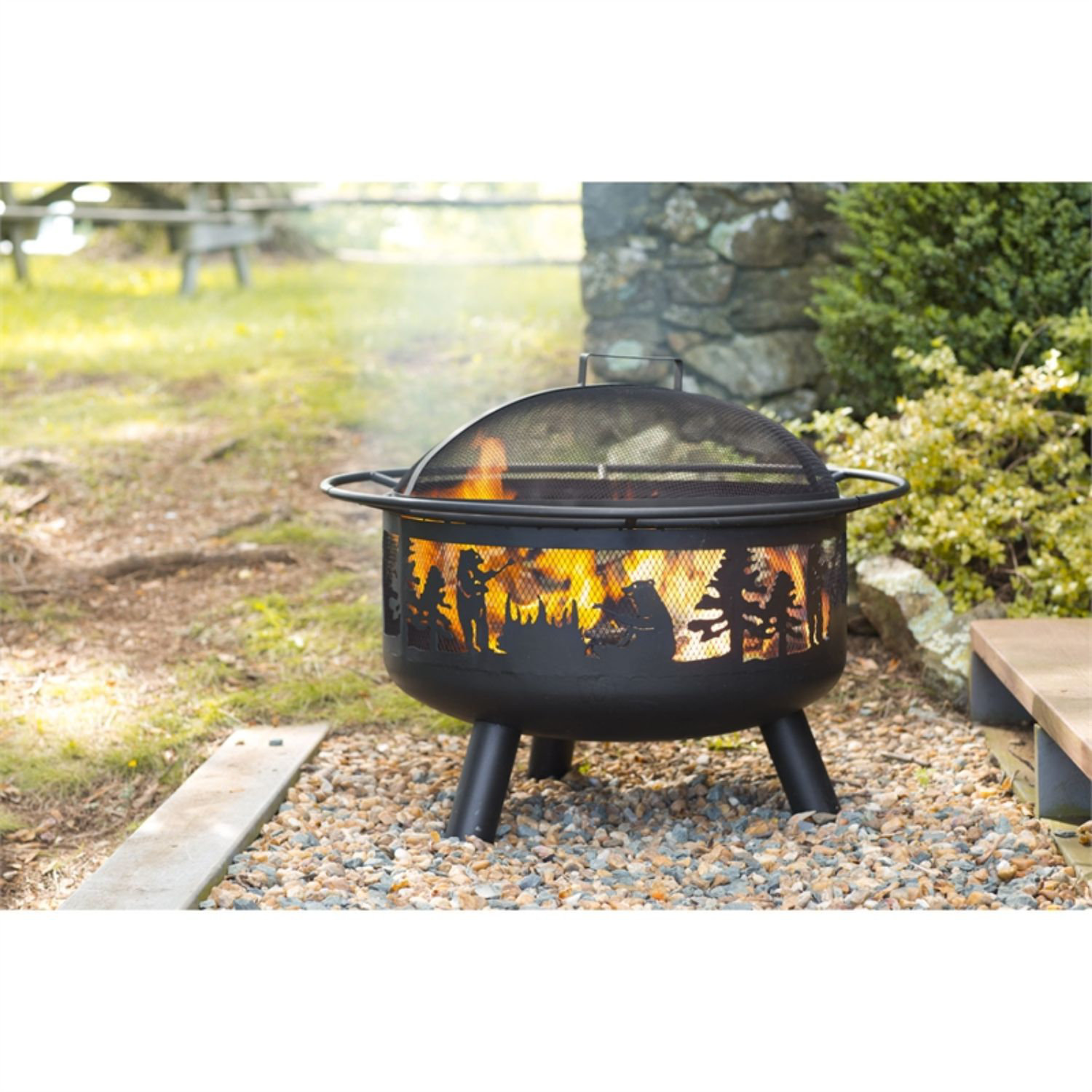 Millwood Pines Wellingborough Steel Wood Burning Fire Pit & Reviews ...