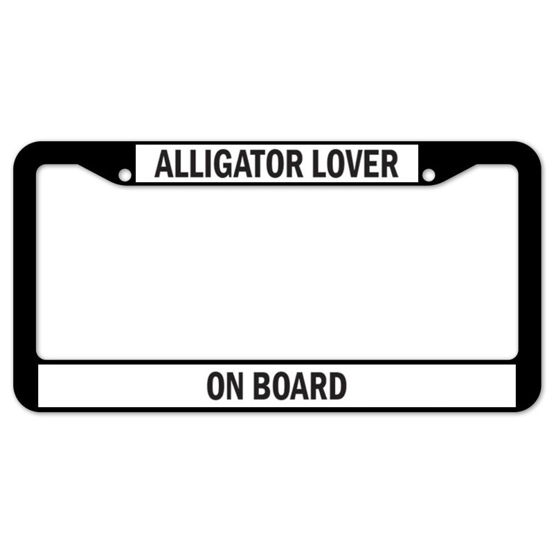 SignMission Alligator Lover on Board Plate Frame | Wayfair