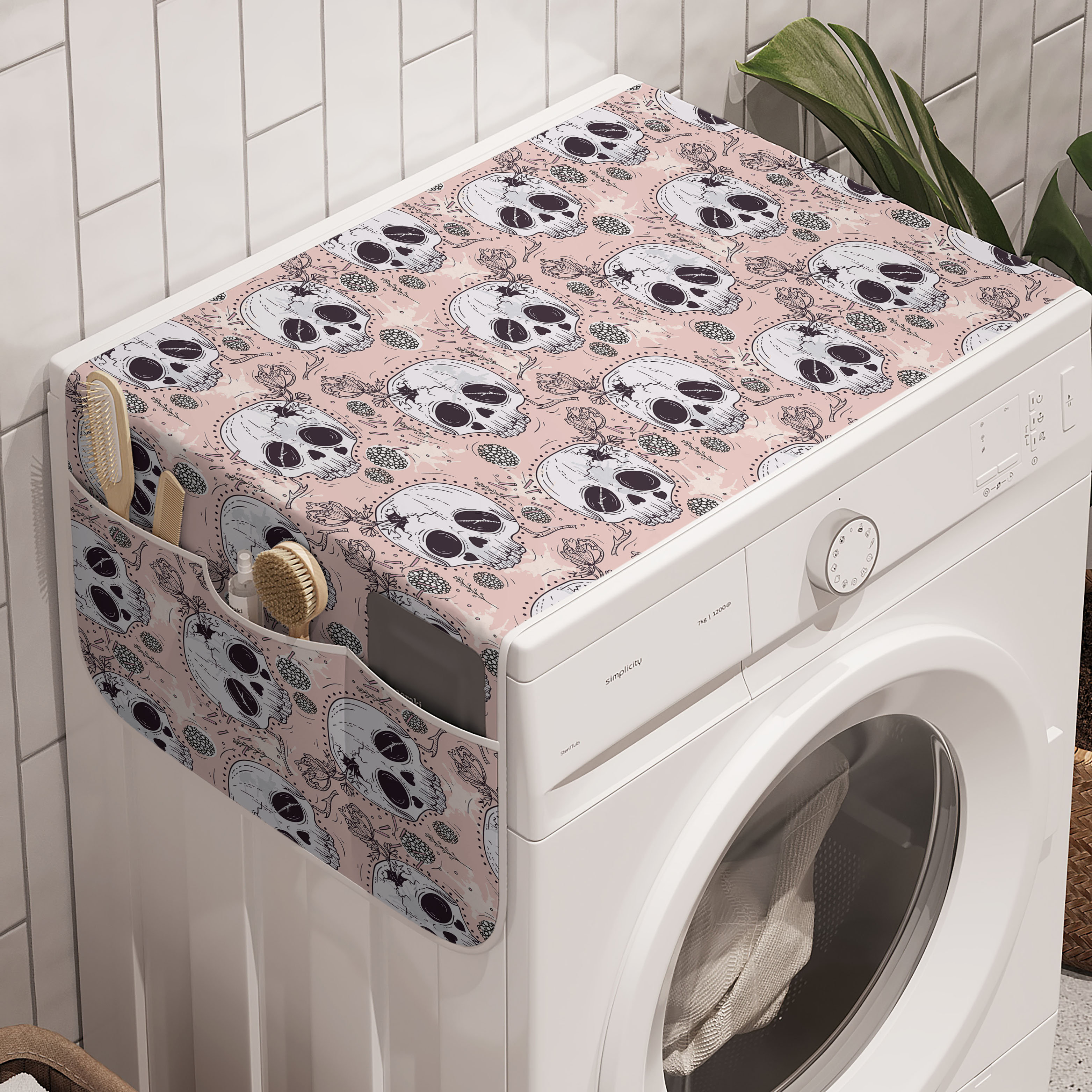 East Urban Home Skull Washing Machine Organizer Pack of 2 47" x 18.5 ...