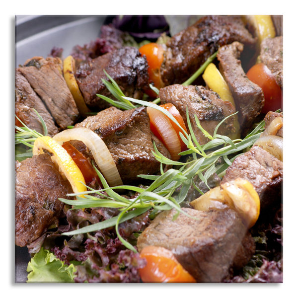 Brayden Studio Delicious Shashlik Meat Skewer - Unframed Photograph on ...