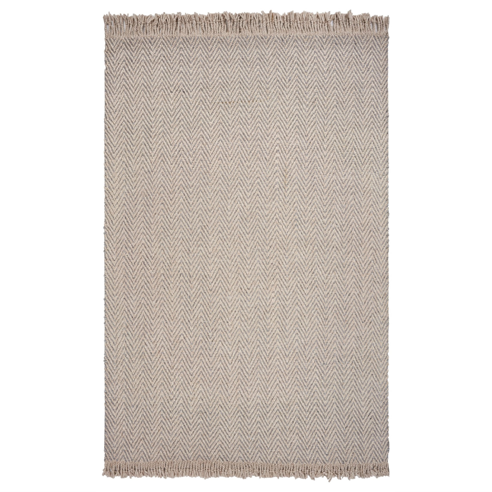 Gracie Oaks Hogan Chevron Handmade Hand-Woven Wool Oatmeal Area Rug ...