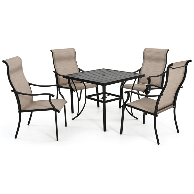 HAPPATIO Rectangular 4 - Person Dining Set | Wayfair