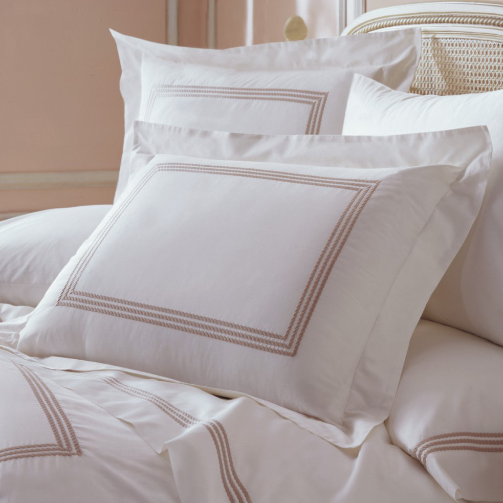Downright Windsor Linen Sham in Sage / White | Wayfair