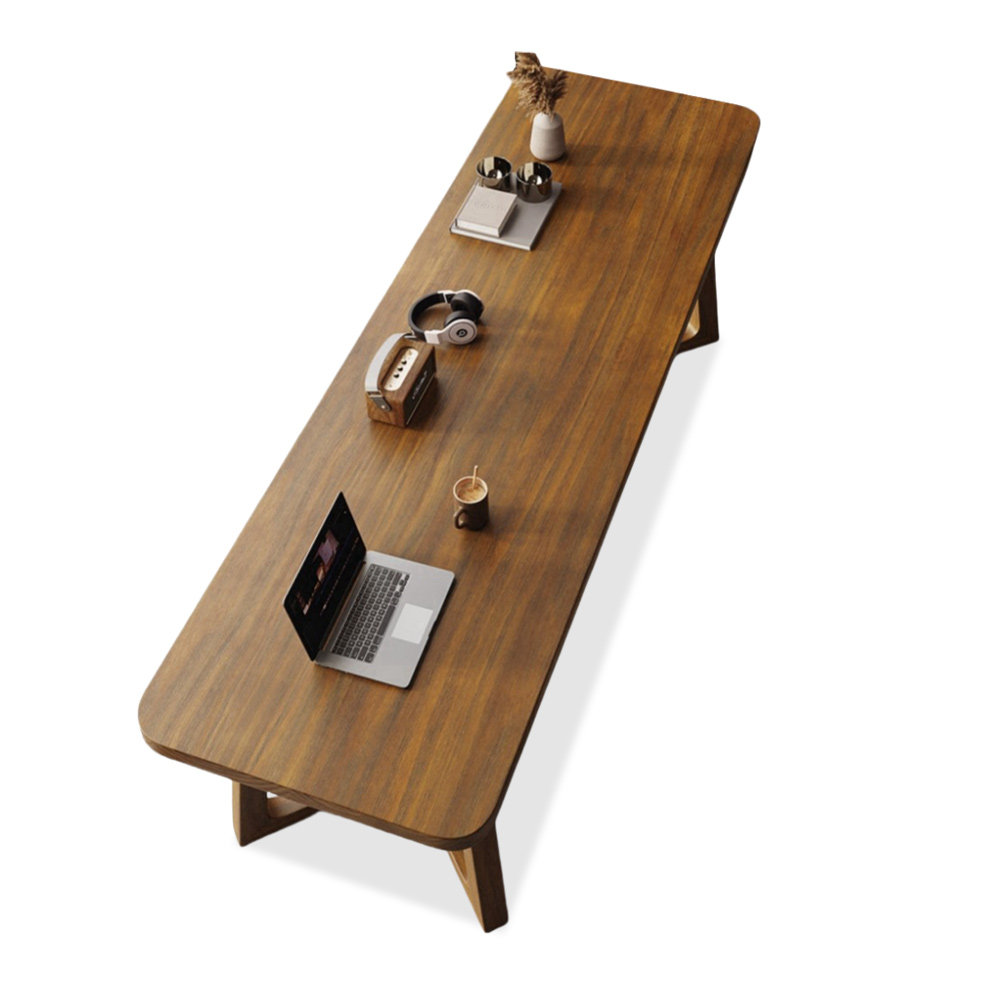 Furnire Lewi Tan Rectangular Solid Wood desks | Wayfair