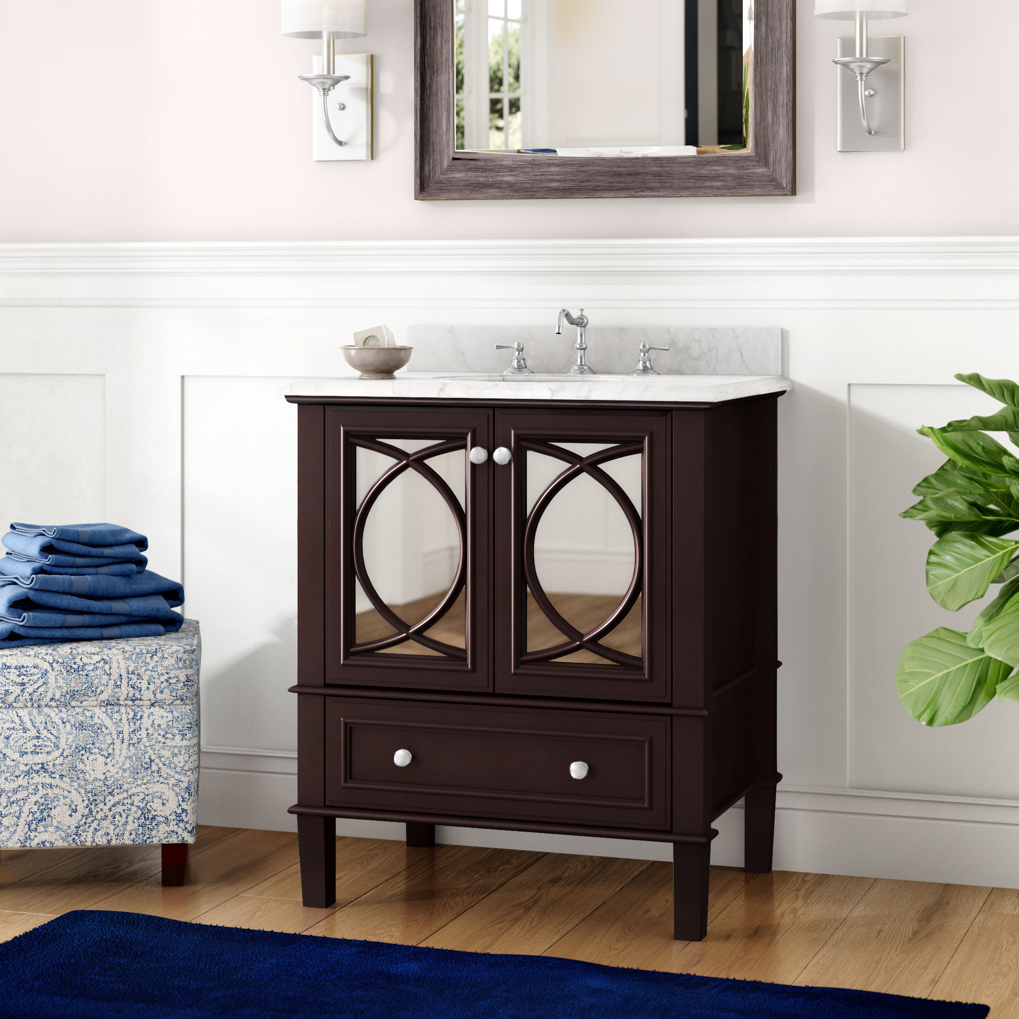 Winston Porter Brendale 30" W x 22" D x 35" H Single Bathroom Vanity ...