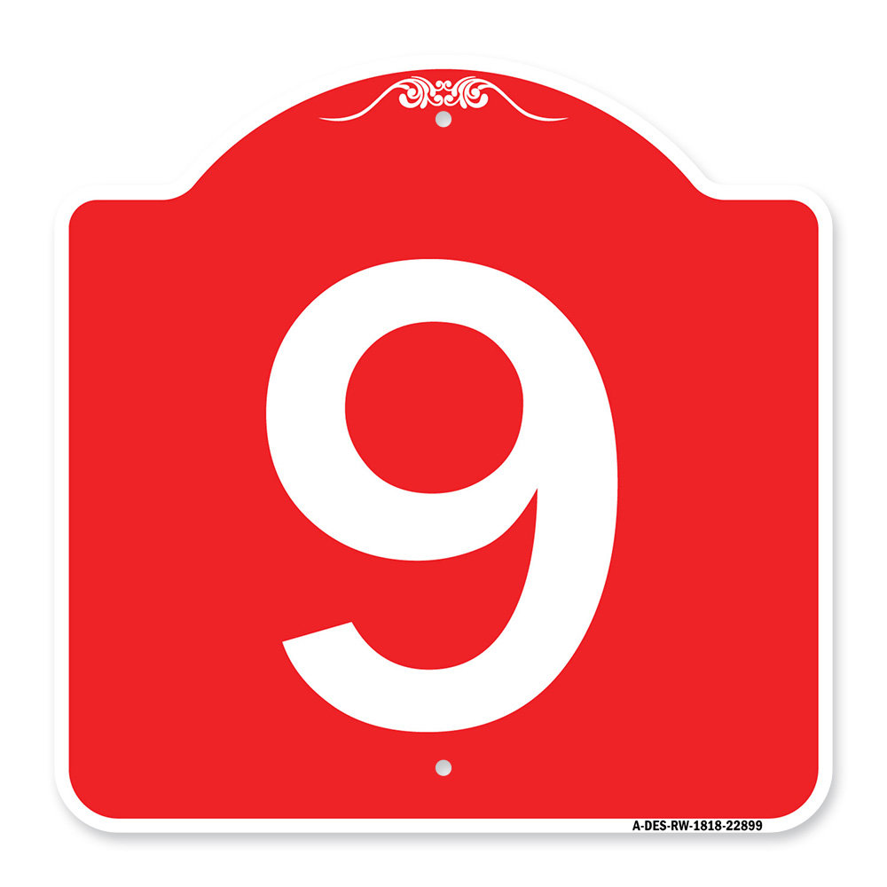 Signmission Designer Series Sign - Sign With Number '11 | Red & White ...