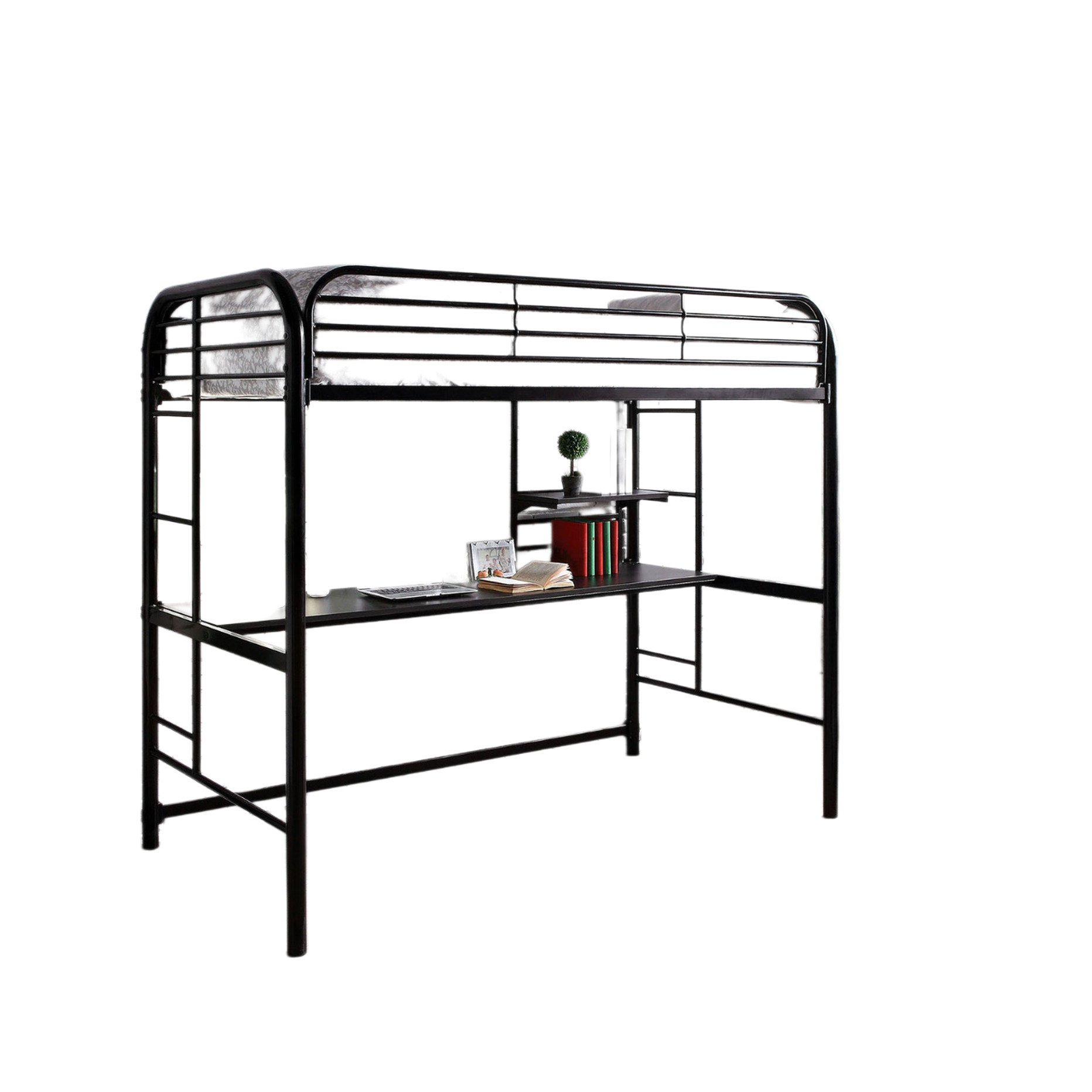 Brayden Studio® Black Twin Bed In Contemporary Design, Full Metal ...