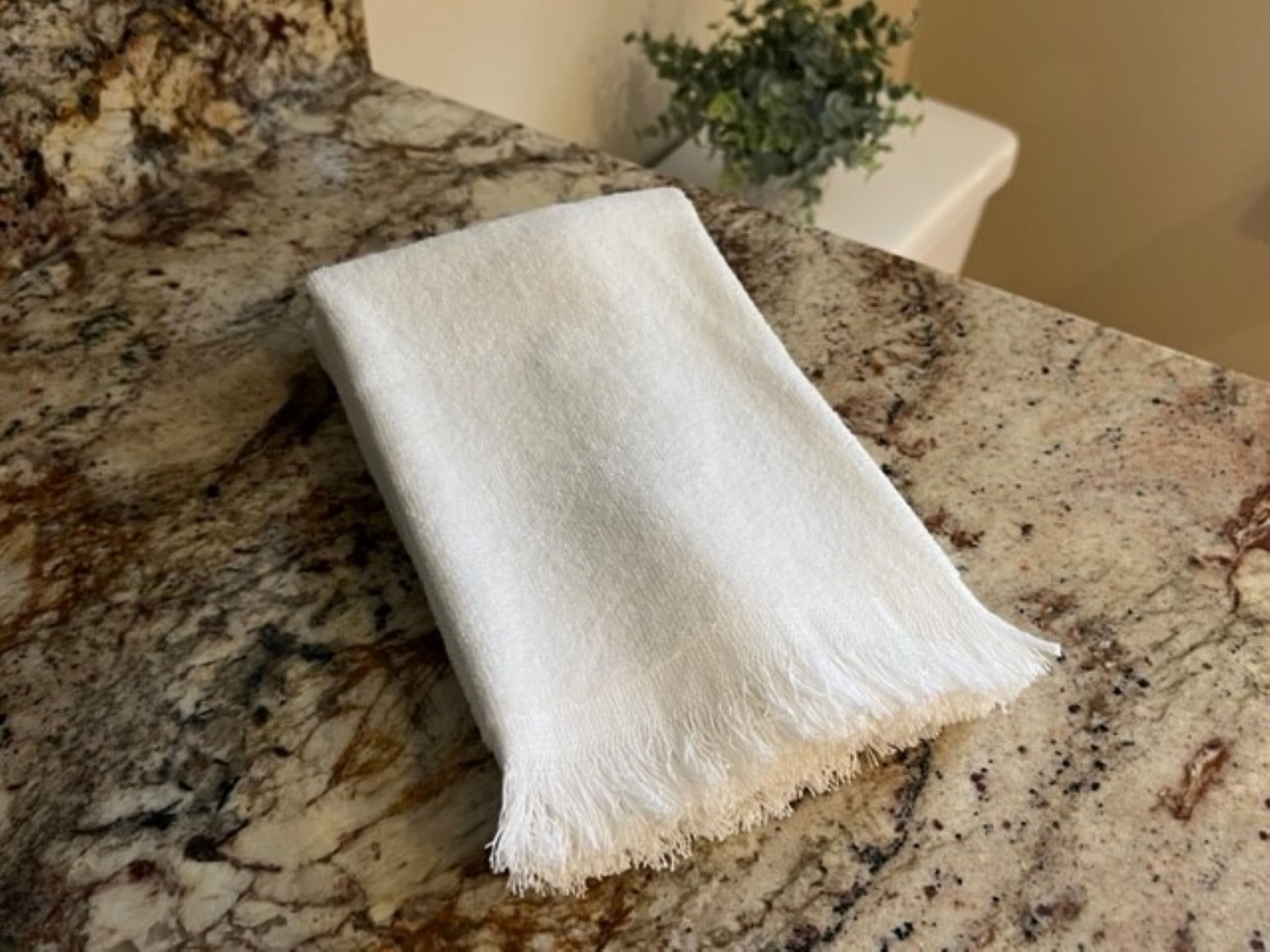 Martex Hemmed White Finger Tip Towel | Wayfair
