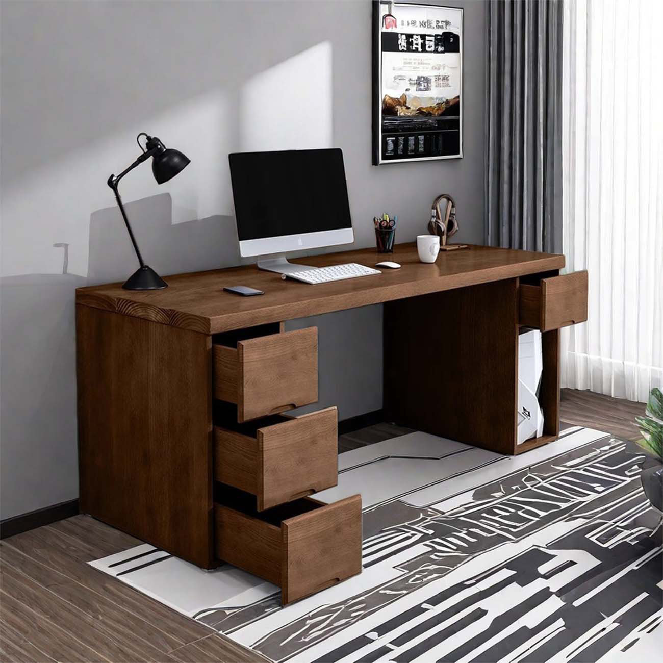 Loon Peak® Kamat Rectangle Computer Desk | Wayfair