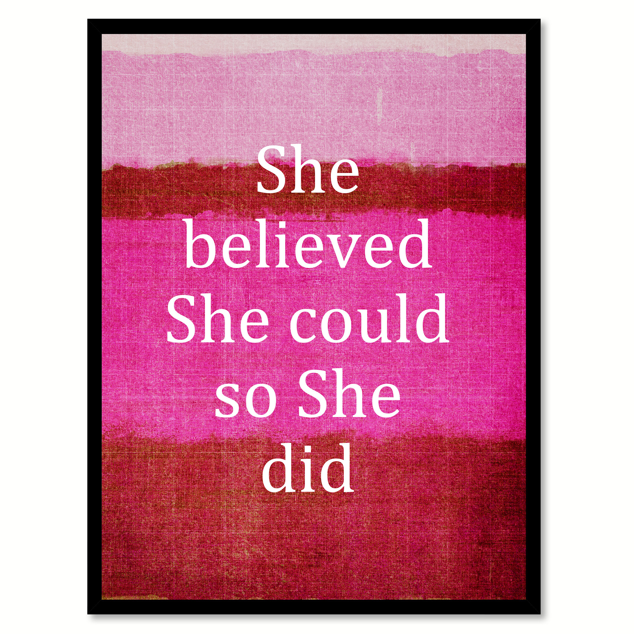 Trinx She Believed She Could So She Did Inspirational, Canvas, Picture ...