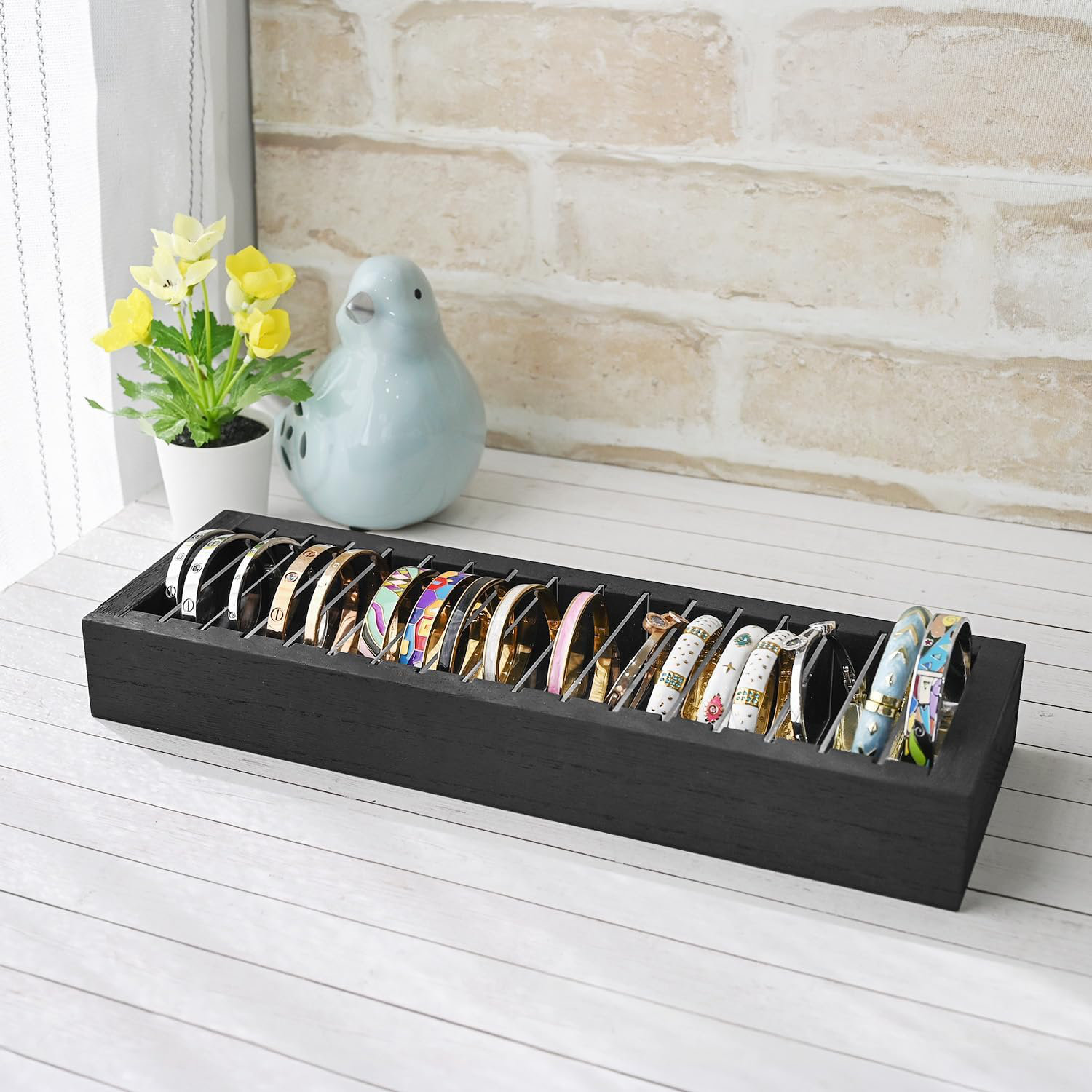 Ebern Designs Bracelet And Bangle Holder, Jewelry Display Tray ...