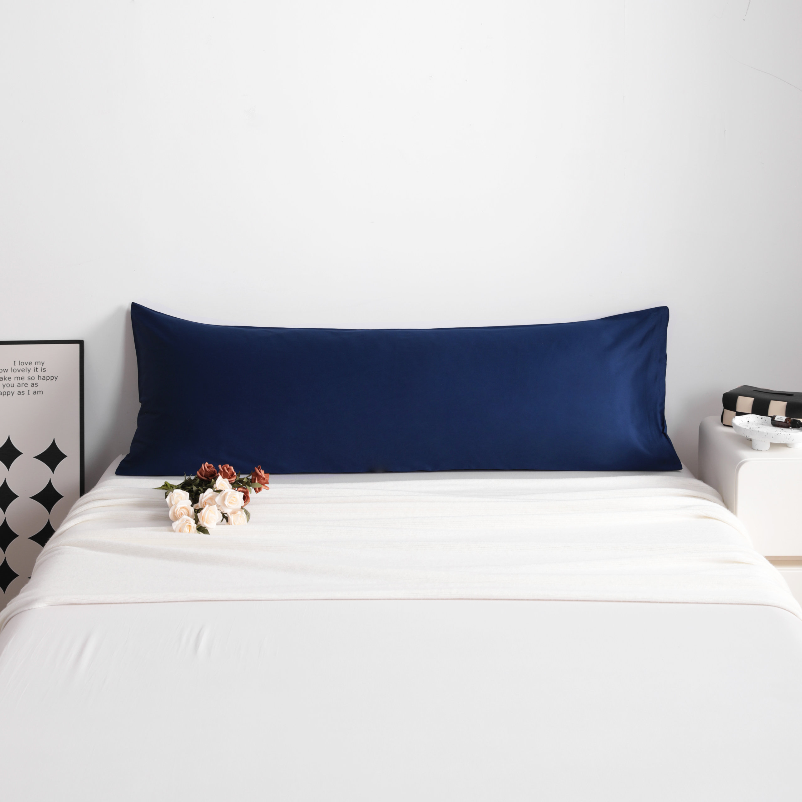 NTBAY Egyptian-Quality Cotton Body Pillow Cover, 500 Thread Count ...