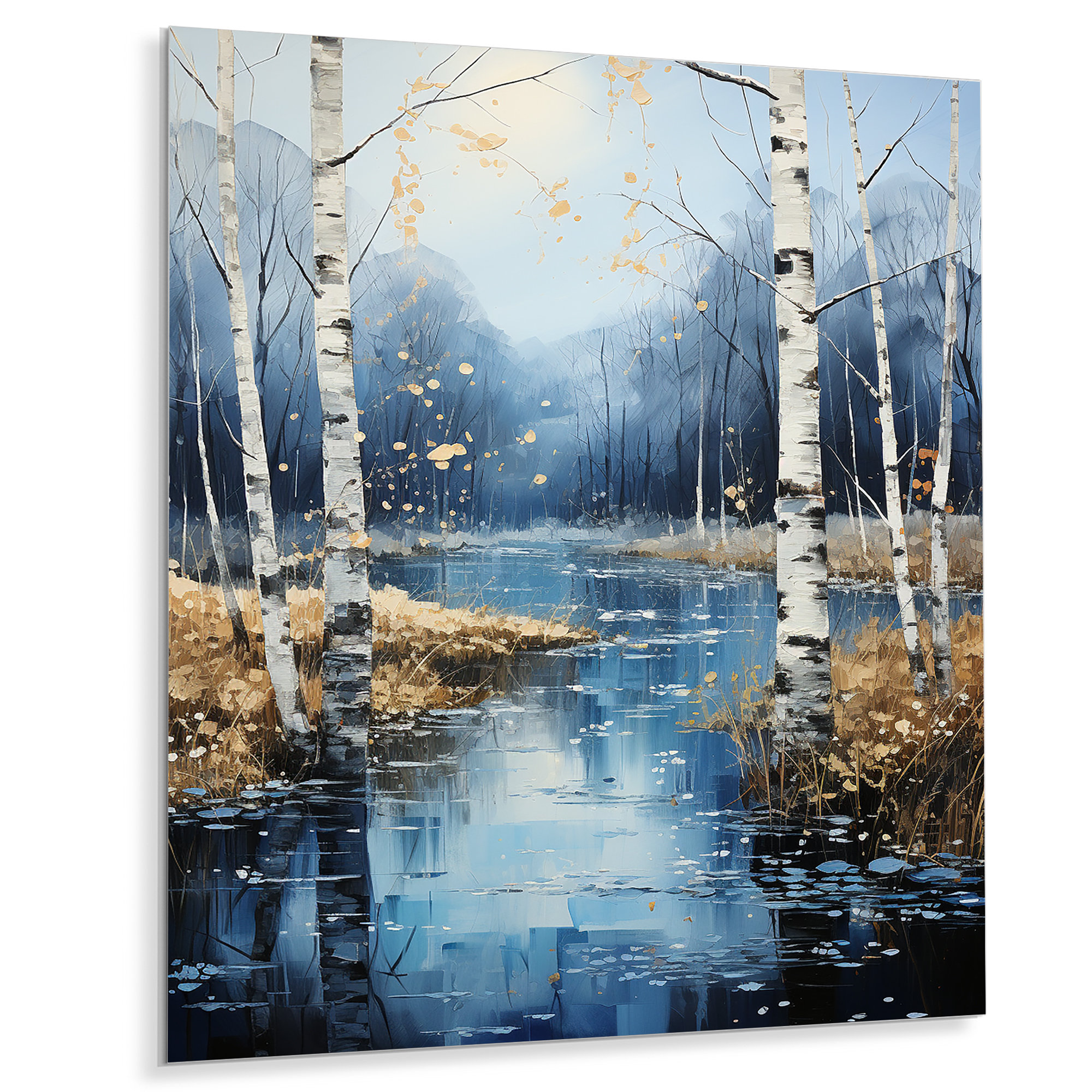 Winston Porter Birch Woods Moonlit Symphony VII - Tree Birch Metal Wall ...