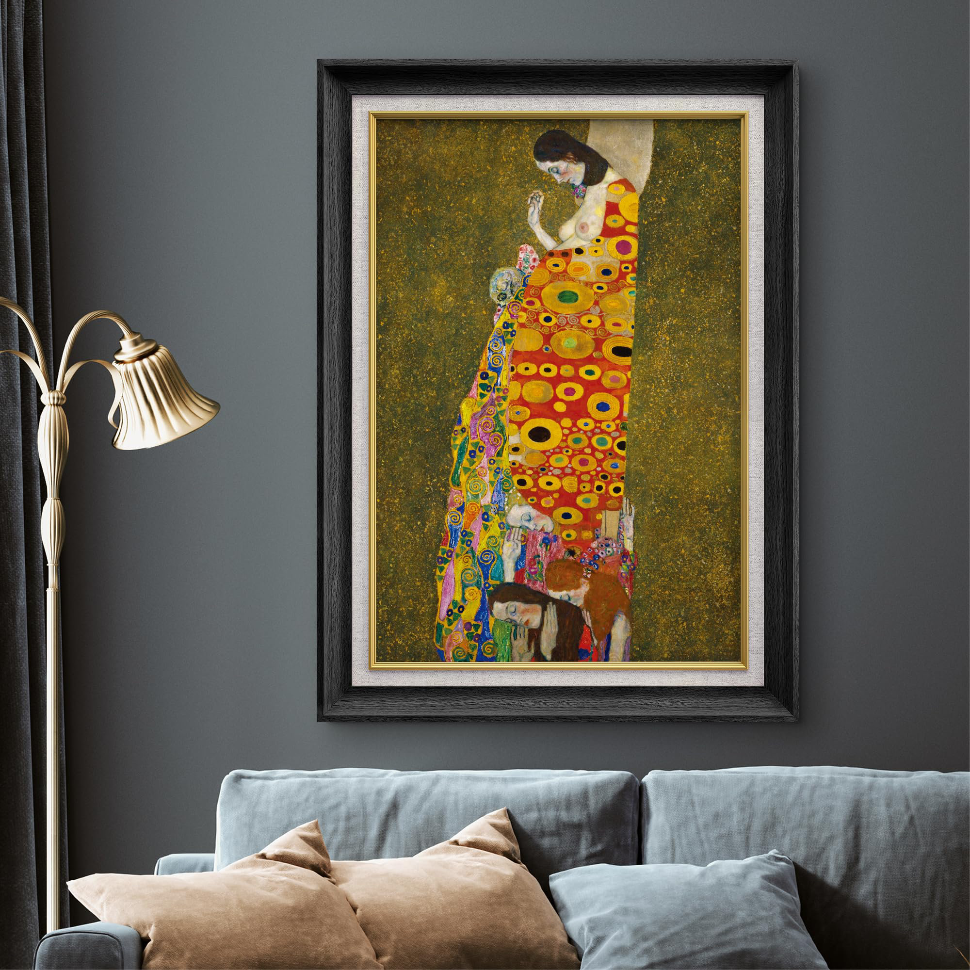 SIGNLEADER Hope II by Gustav Klimt - Picture Frame Painting on Canvas ...