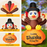 The Holiday Aisle® Dejah 6ft Inflatable Led Lighted Thanksgiving Turkey ...