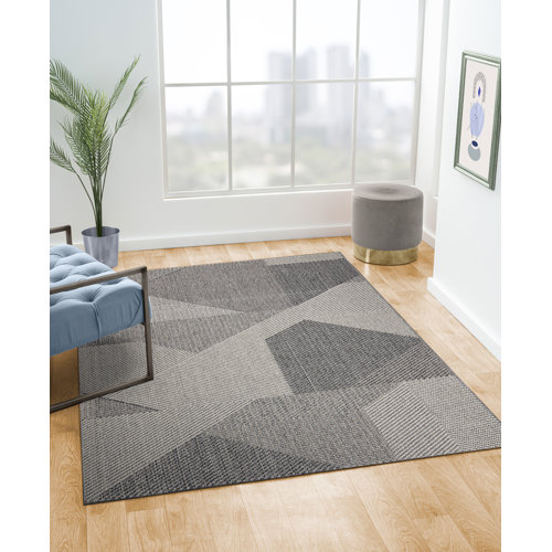 Wade Logan® Brittneyann Polypropylene Gray Indoor/Outdoor Rug & Reviews ...