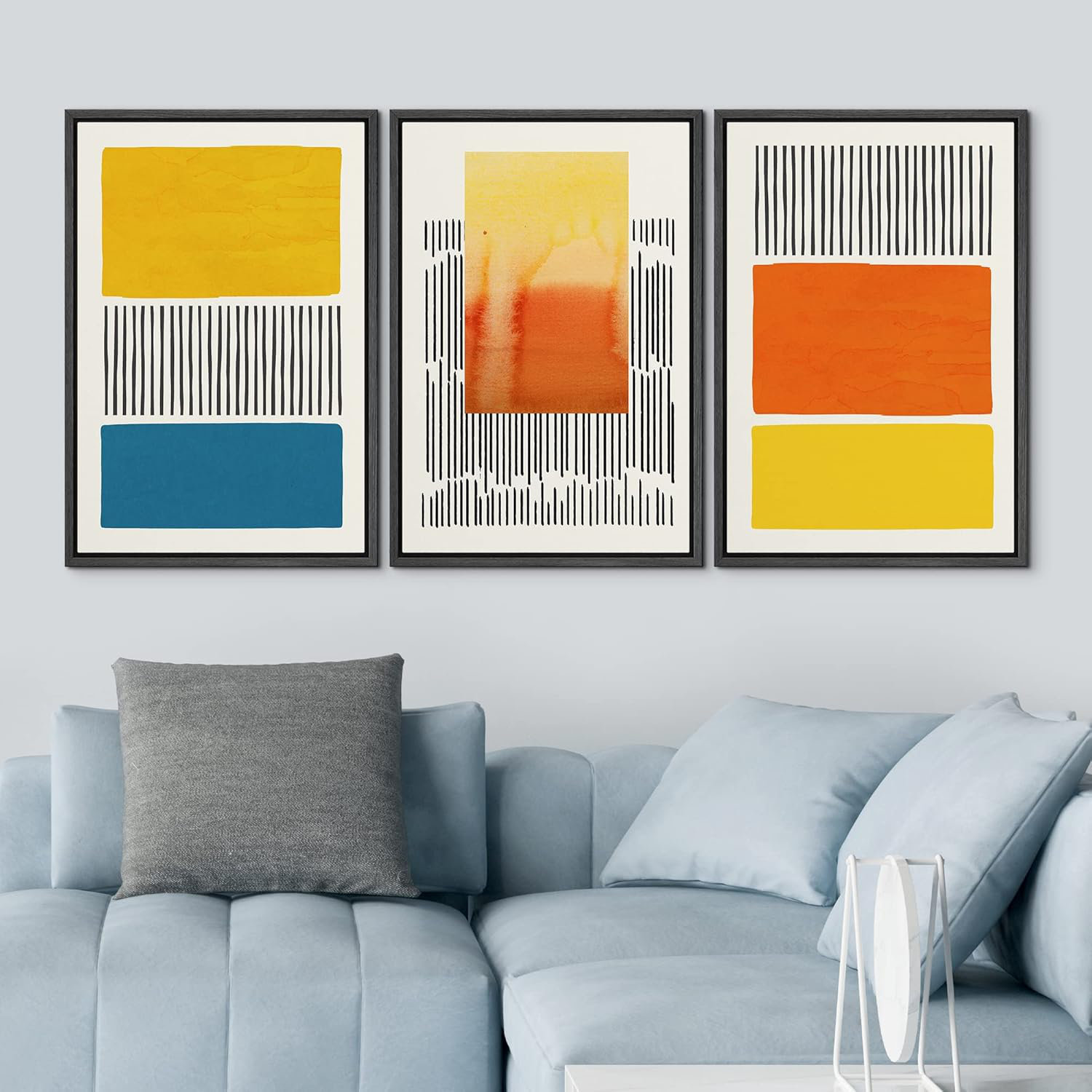 IDEA4WALL Abstract Vibrant Color Blocks Mid-Century Block Mosaic ...