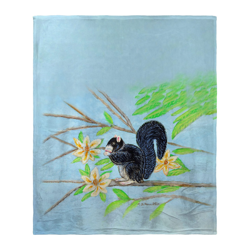 Betsy Drake Interiors Fox Squirrel Silk-Touch Throw | Wayfair