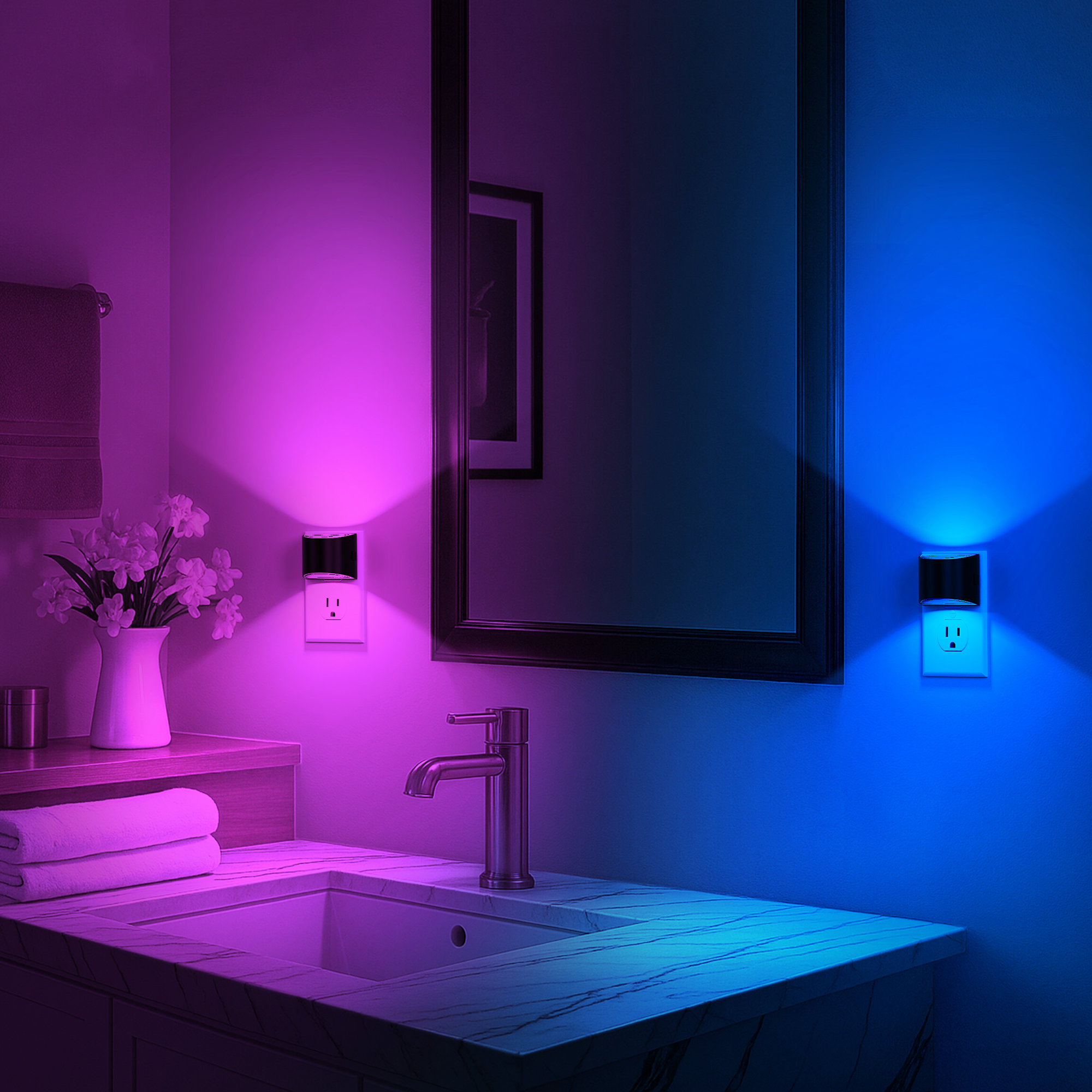 YANSUN 2 Pack Black Wall Sconce Night Light | Wayfair