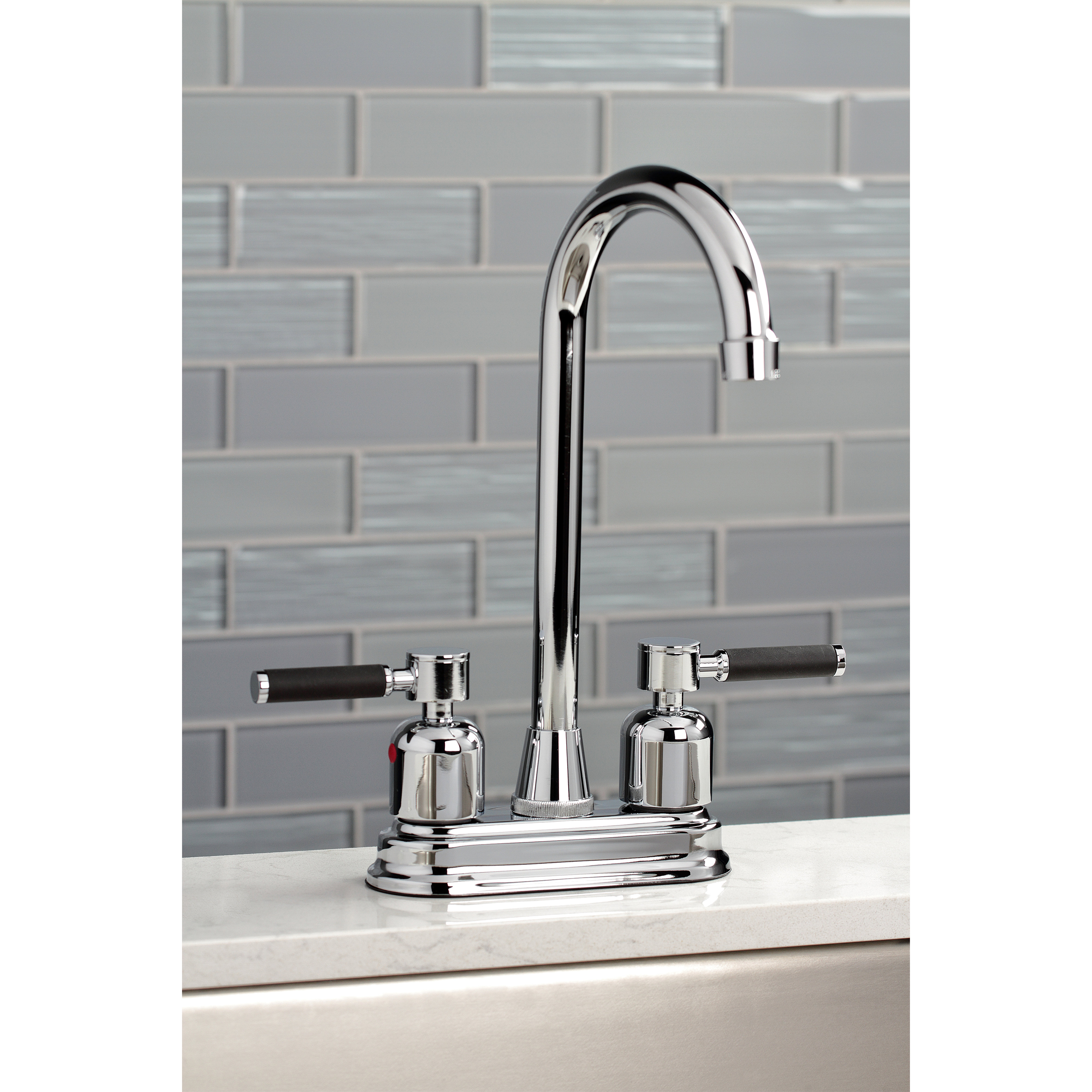 Kingston Brass Kaiser Two-Handle 2-Hole Deck Mount Bar Faucet & Reviews ...