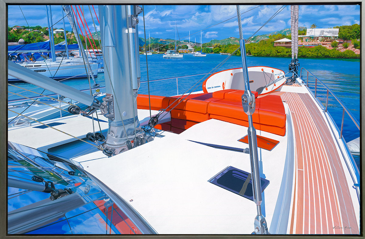NIFAO Caribbean Blue by William Mason Wall Art Canvas Painting Signed ...