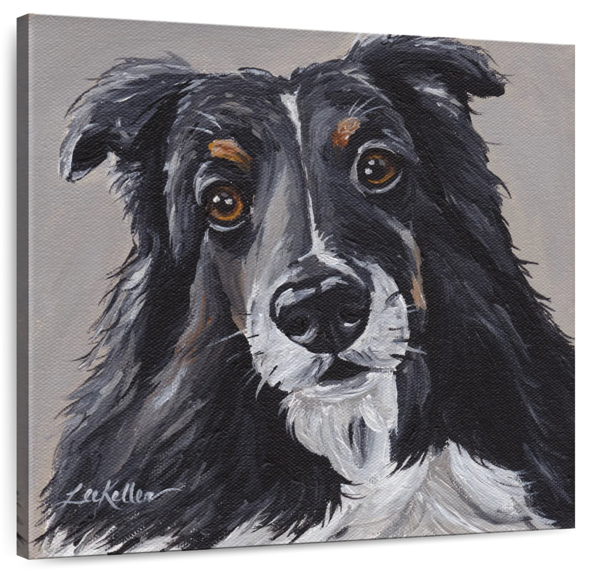 Ebern Designs Brampt Sheltie On Gray | Wayfair