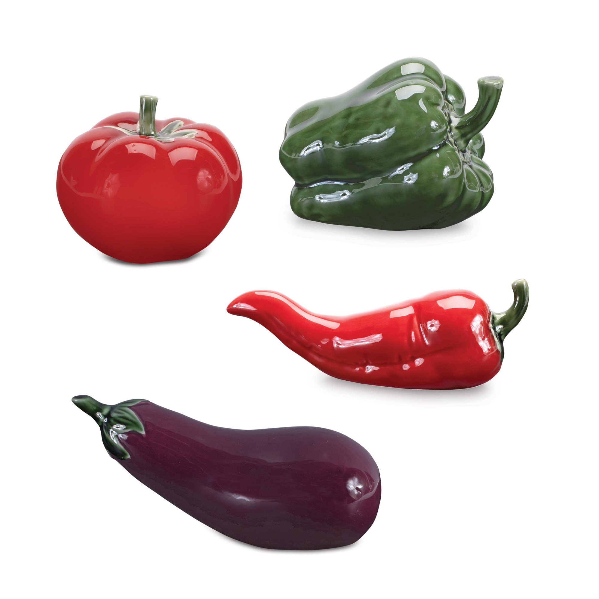 Winston Porter Ceramic Vegetable Décor (Set of 4) - Wayfair Canada