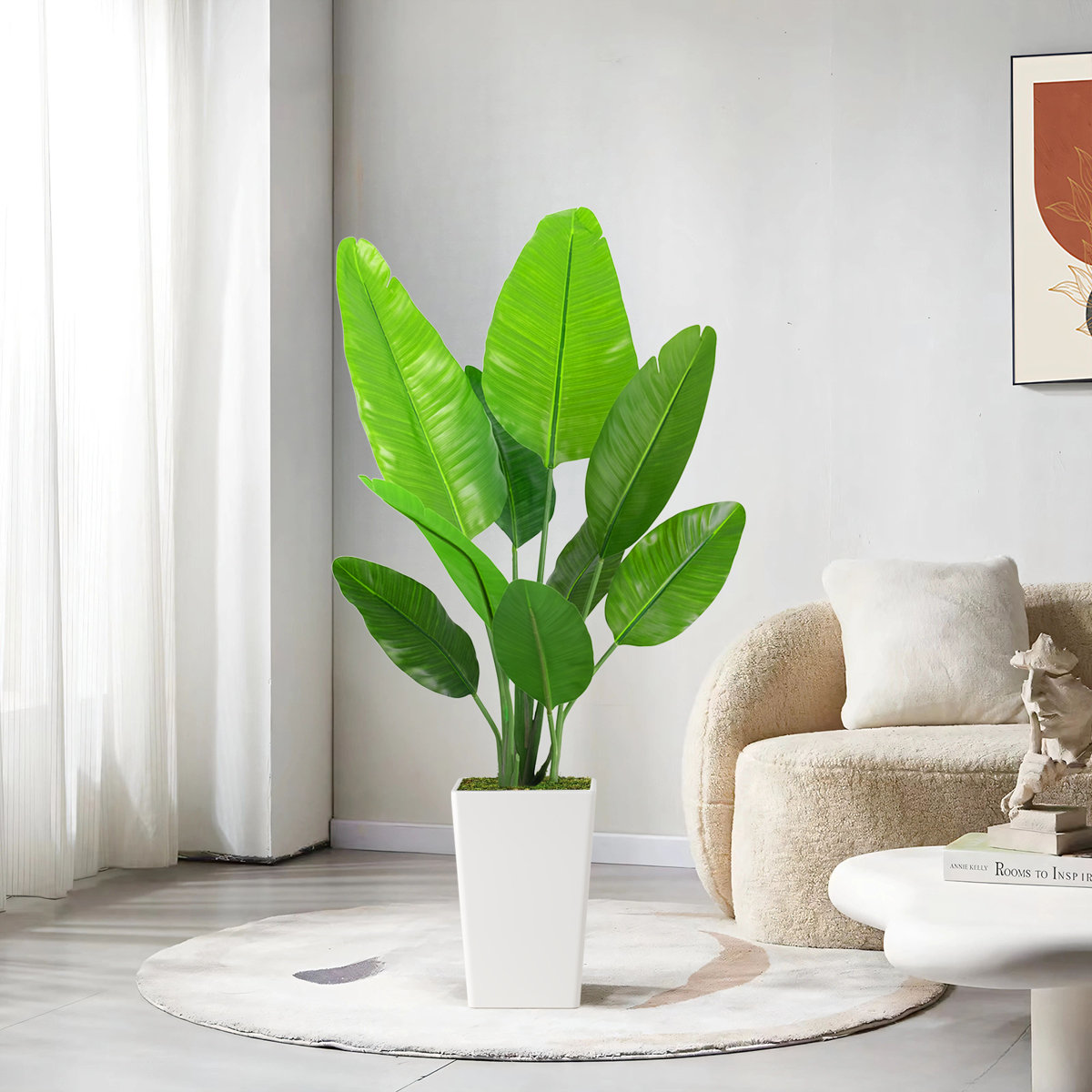 Primrue Paislee Artificial Bird of Paradise Tree, Faux Bird of Paradise ...