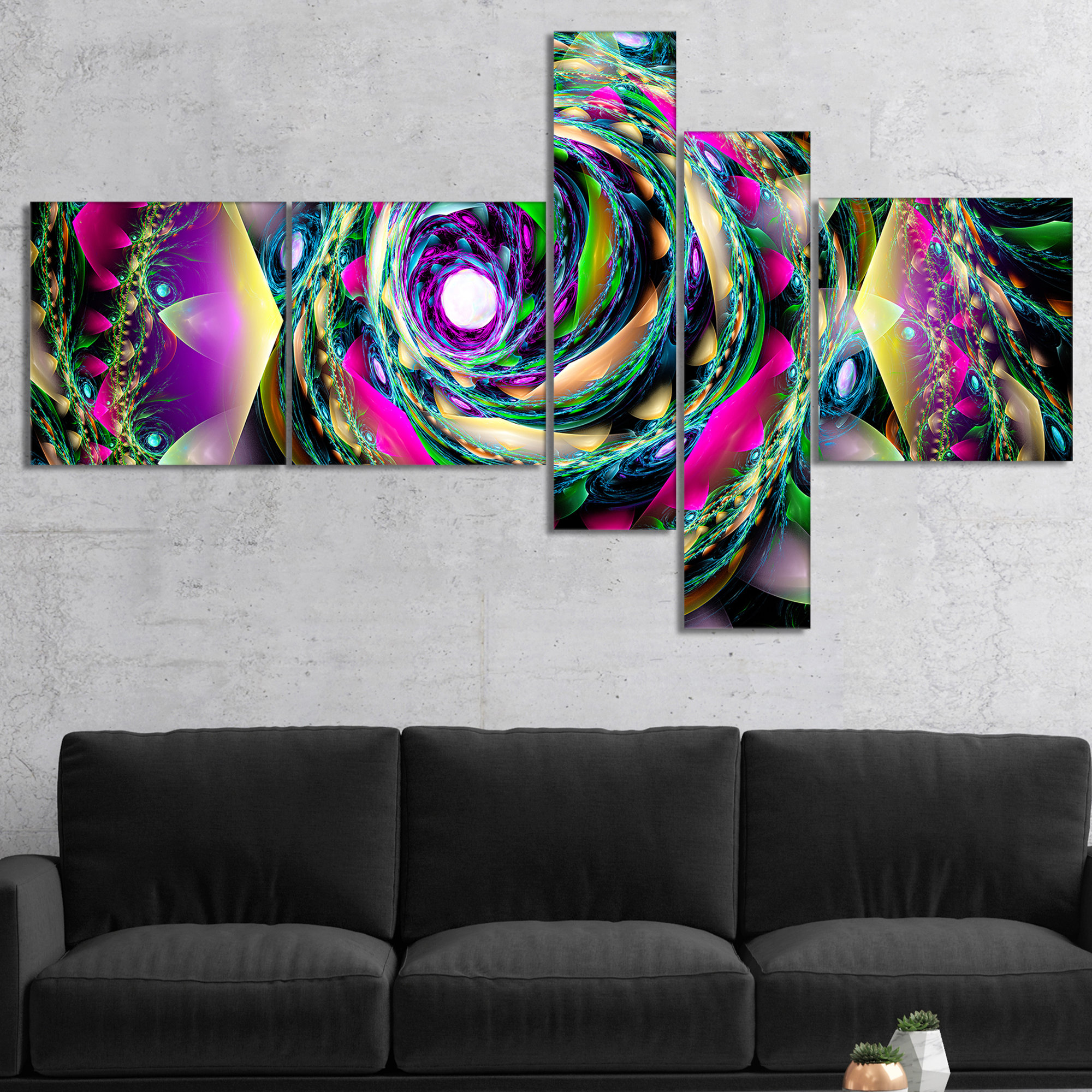 East Urban Home 'Colourful Exotic Whirlpool Flower' Graphic Art Print ...
