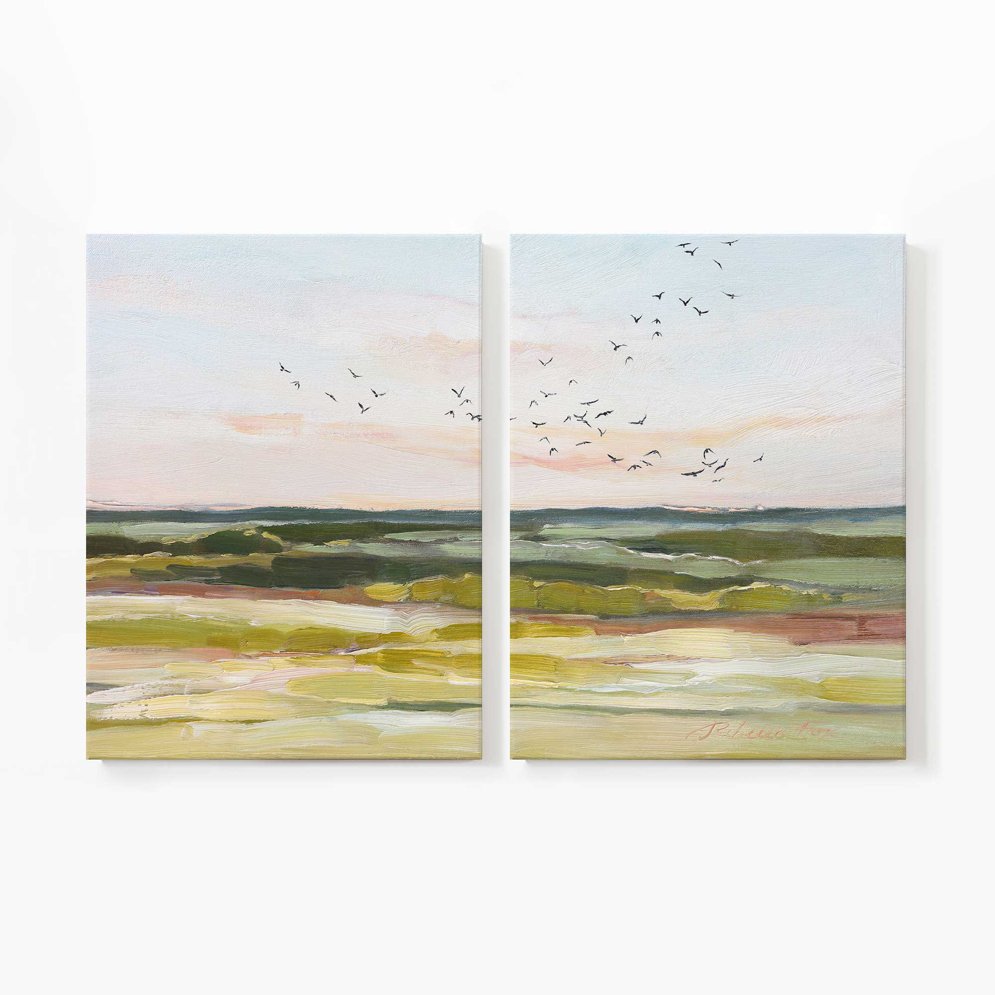 Frametolia Skyscape Serenade | 2 Panel Split Large Canvas Print | Wayfair