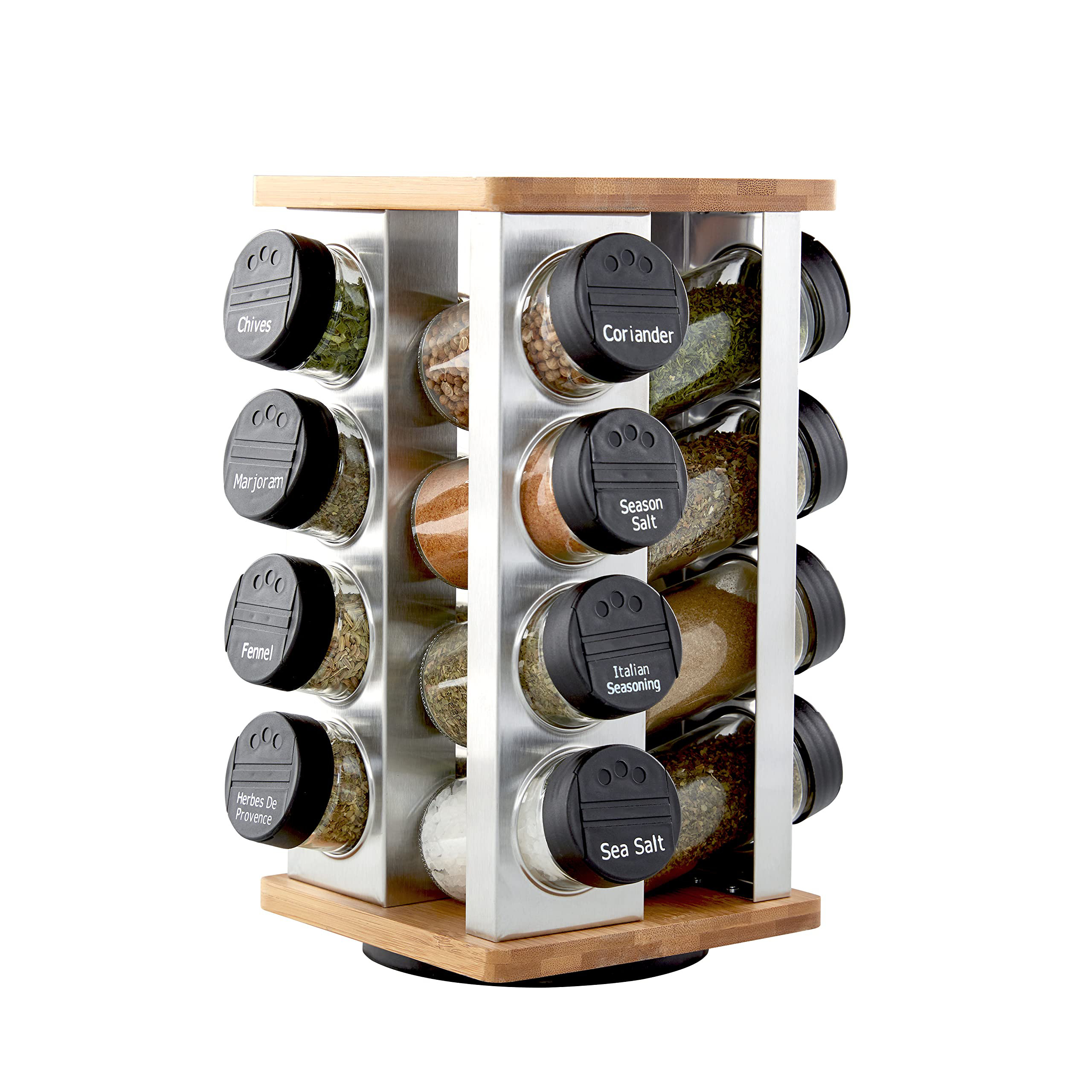 Latitude Run® Freestanding Stainless Steel Spice Jar & Rack Set | Wayfair
