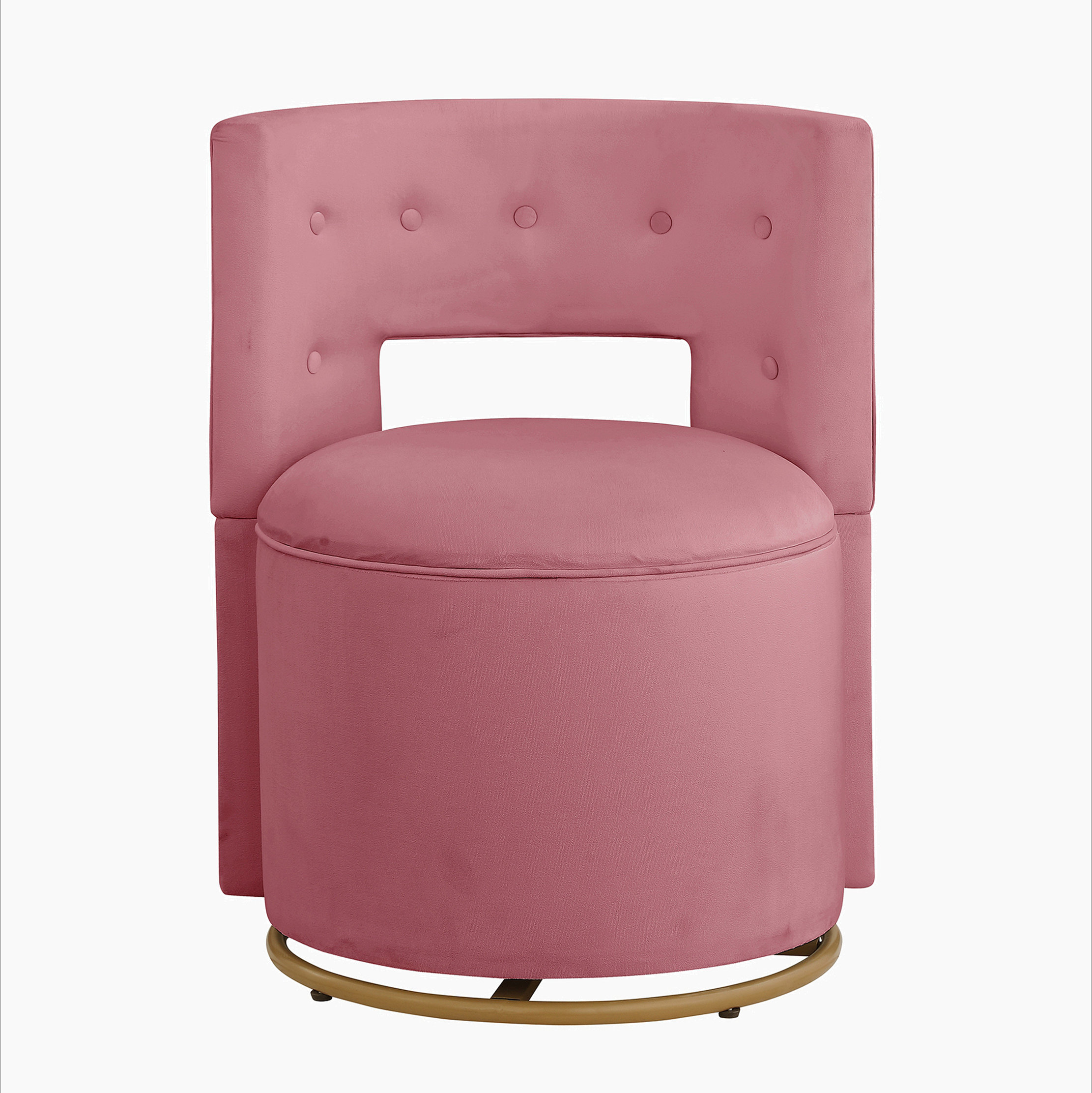 Mercer41 360° Swivel Accent Chair with Storage Function, Velvet Curved ...