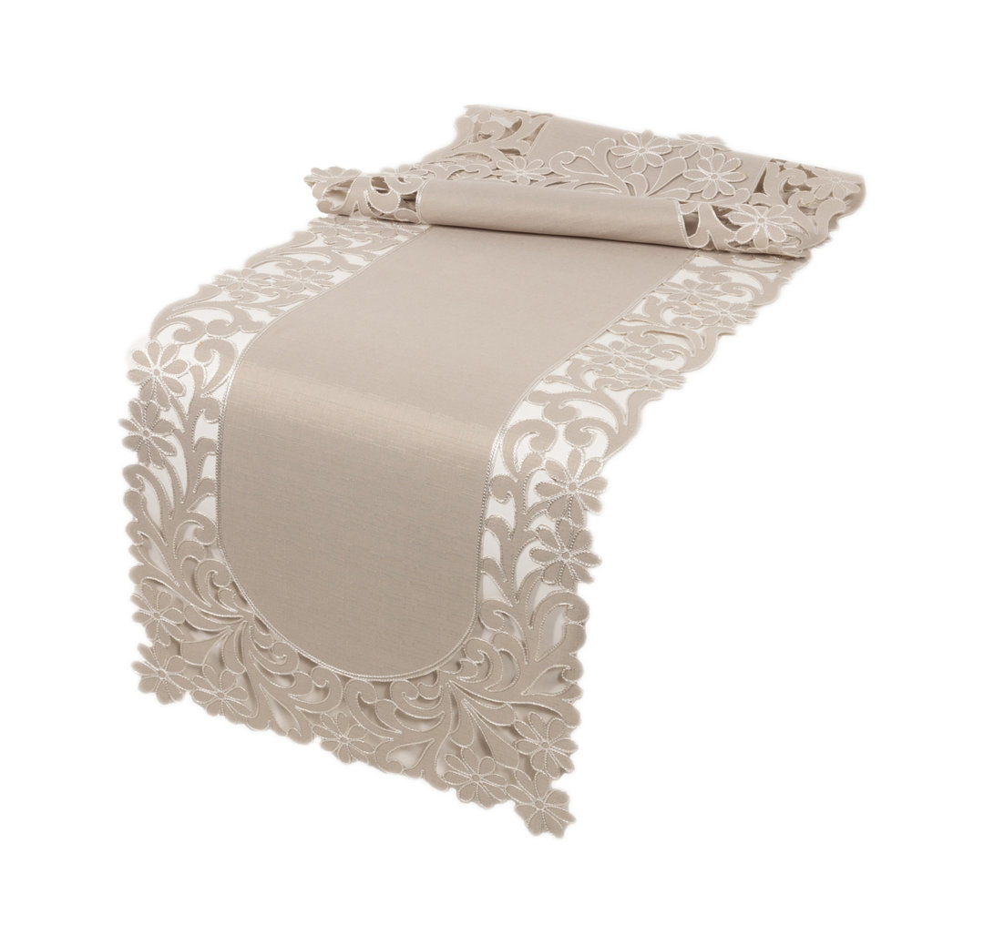 Ophelia & Co. Chemin de table à bordure découpée à nappe floral ...