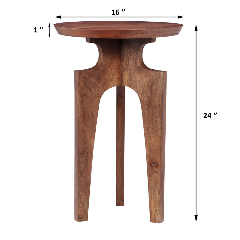 Millwood Pines Evanyelin 3-Legged Round End Table | Wayfair