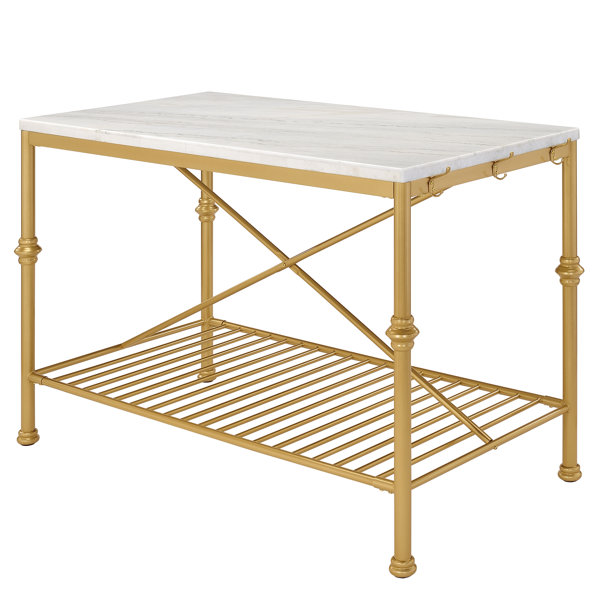 Lark Manor Allisun Marble Kitchen Island | Wayfair