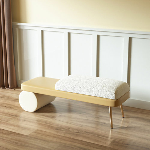 Upholstered White Benches You'll Love | Wayfair