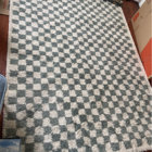 Walker Checkered Sage/Cream Shag Area Rug & Reviews | AllModern