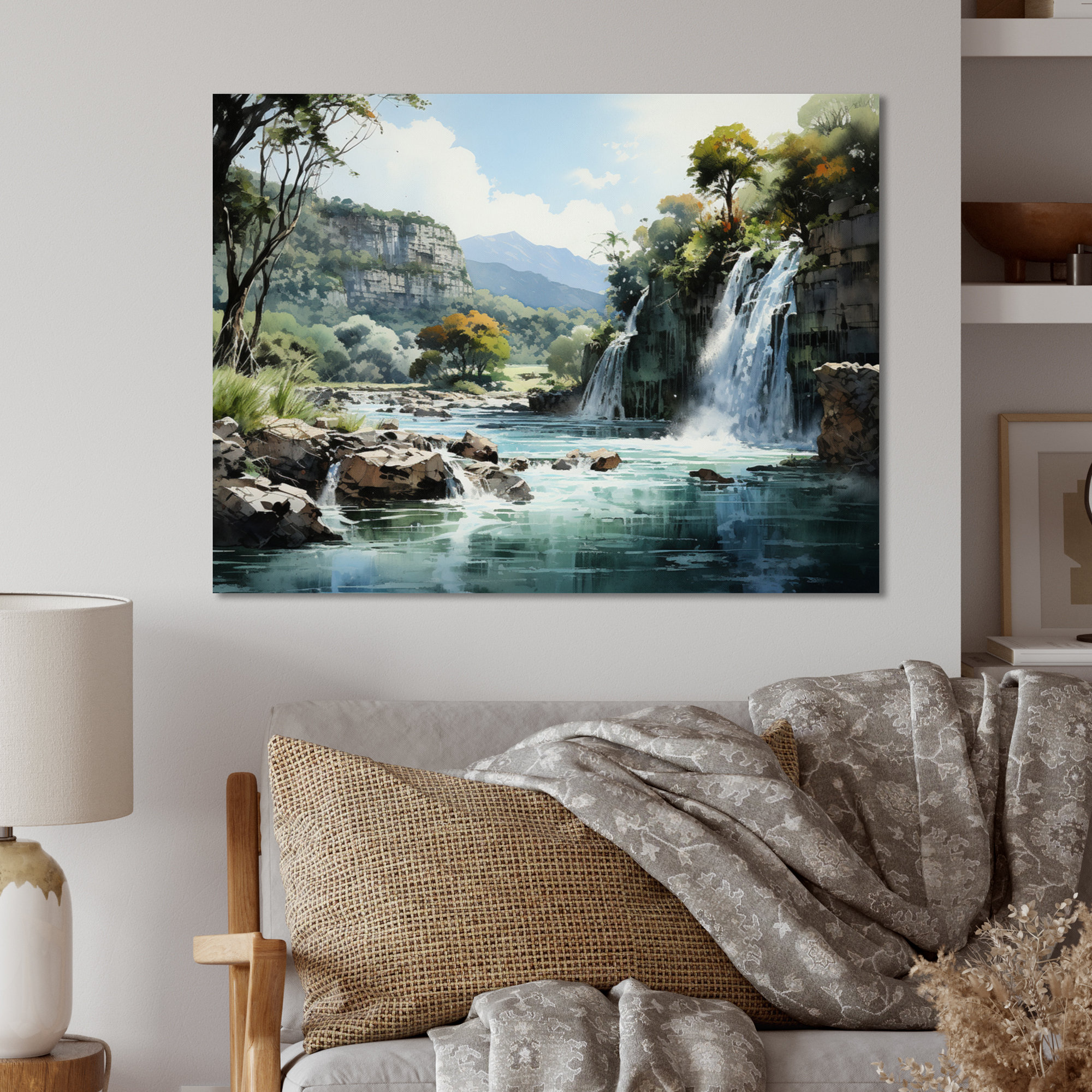 Millwood Pines Vietnam Waterfalls Silver Cascade I - Landscapes Metal ...