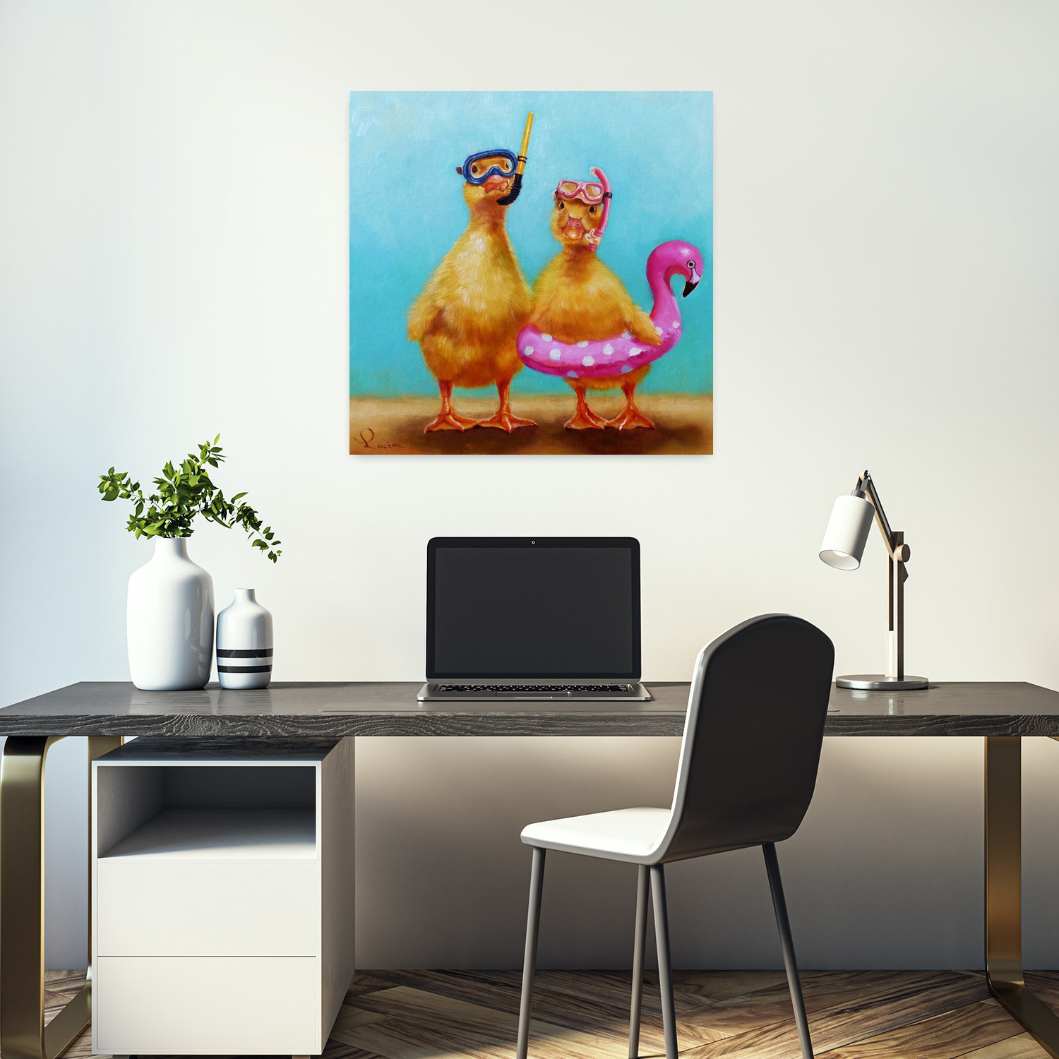 George Oliver Pool Party Contemporary Bird Duck Urban Art | Wayfair