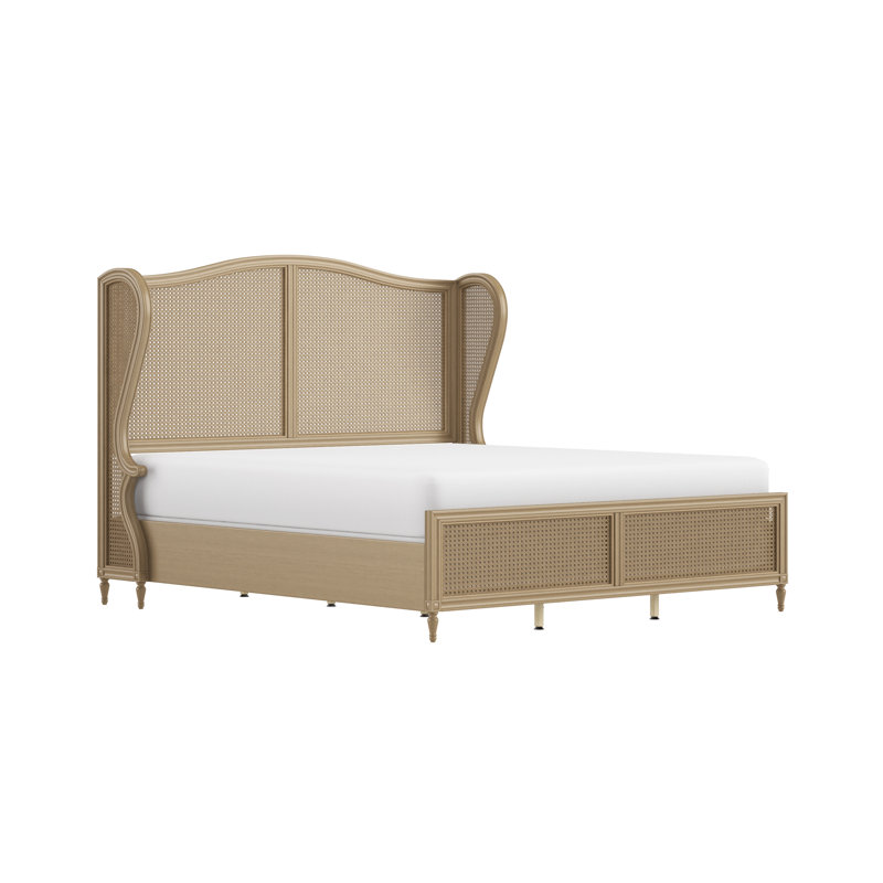 Birch Lane™ Gia Cane Wingback Bed & Reviews | Wayfair