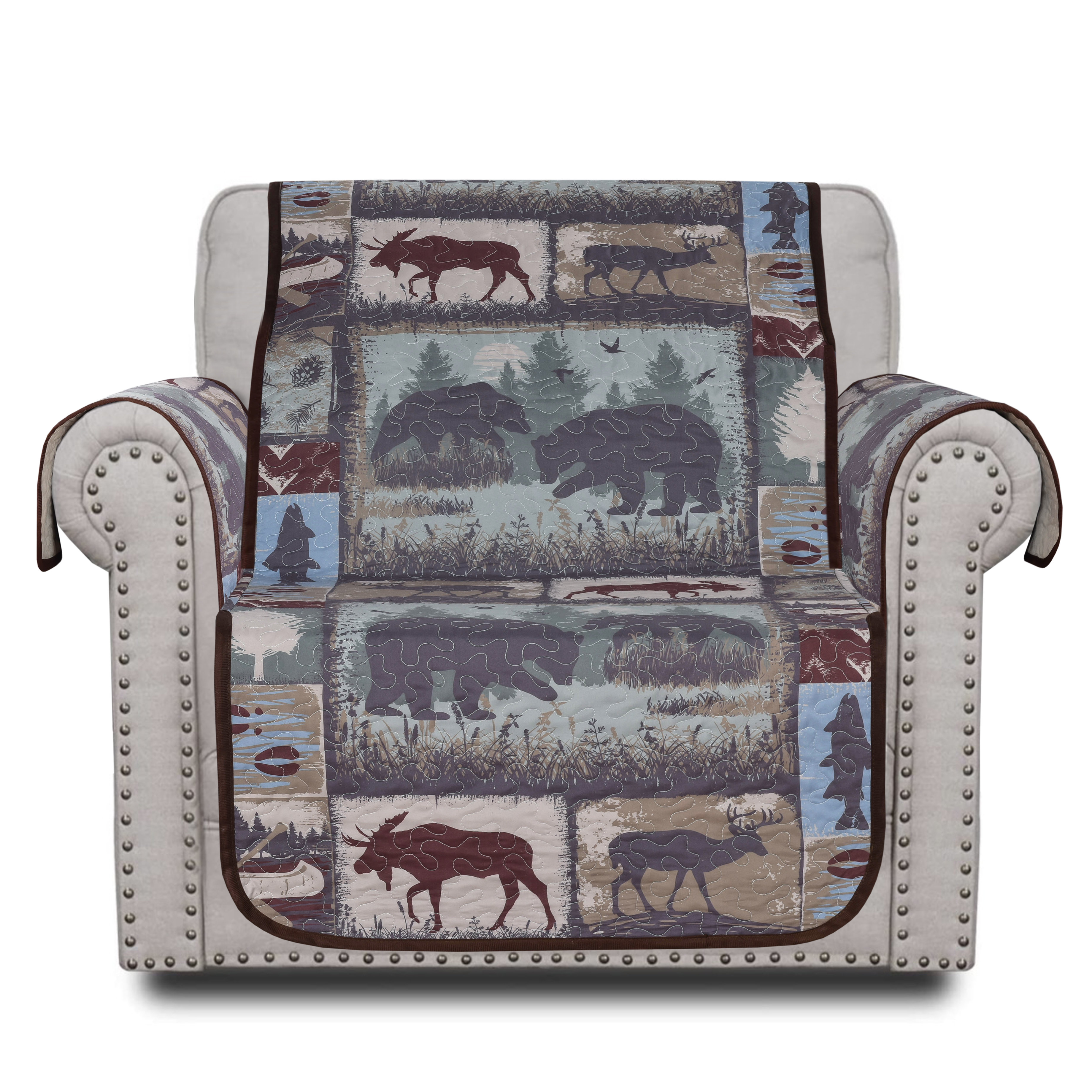 Loon Peak® It's a Wildlife Patchwork Woodland Animals Lake Cabin ...
