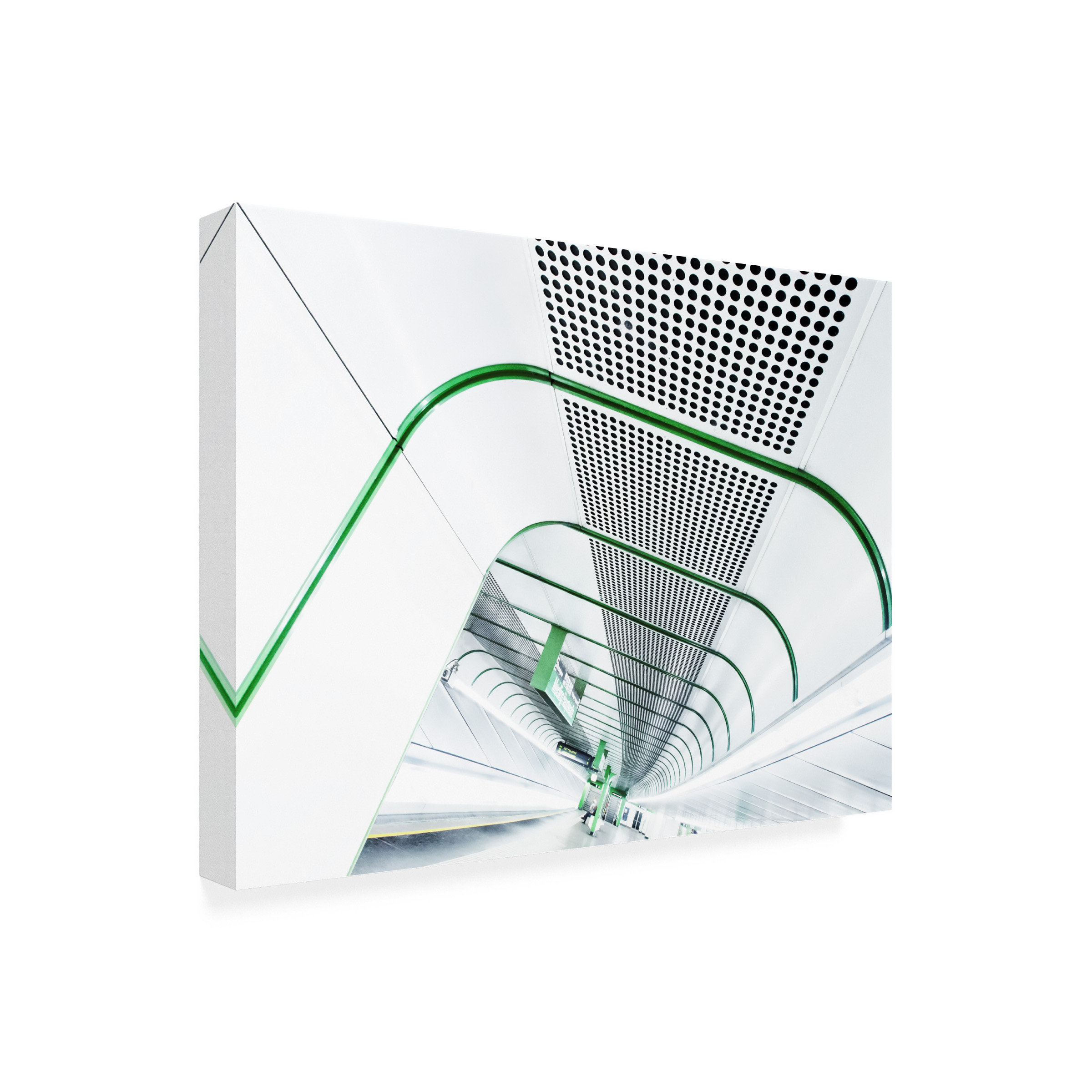 Latitude Run® Wrapped Canvas Wall Art - Dragan Jovancevic 'Green Line ...