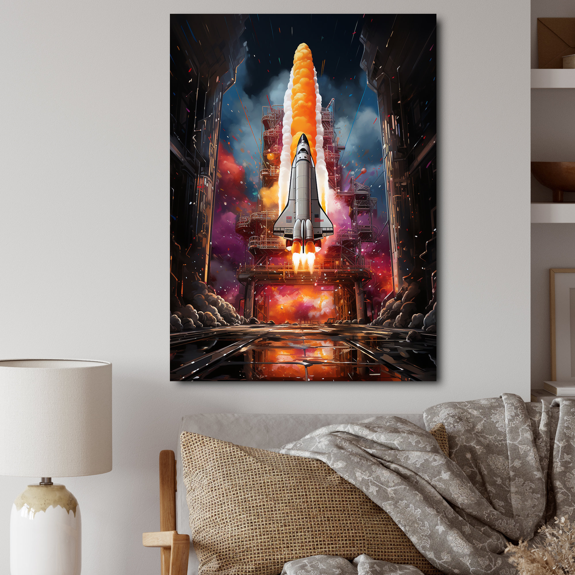 Latitude Run® Rocketship Rhythm I - Rocketship Canvas Print | Wayfair