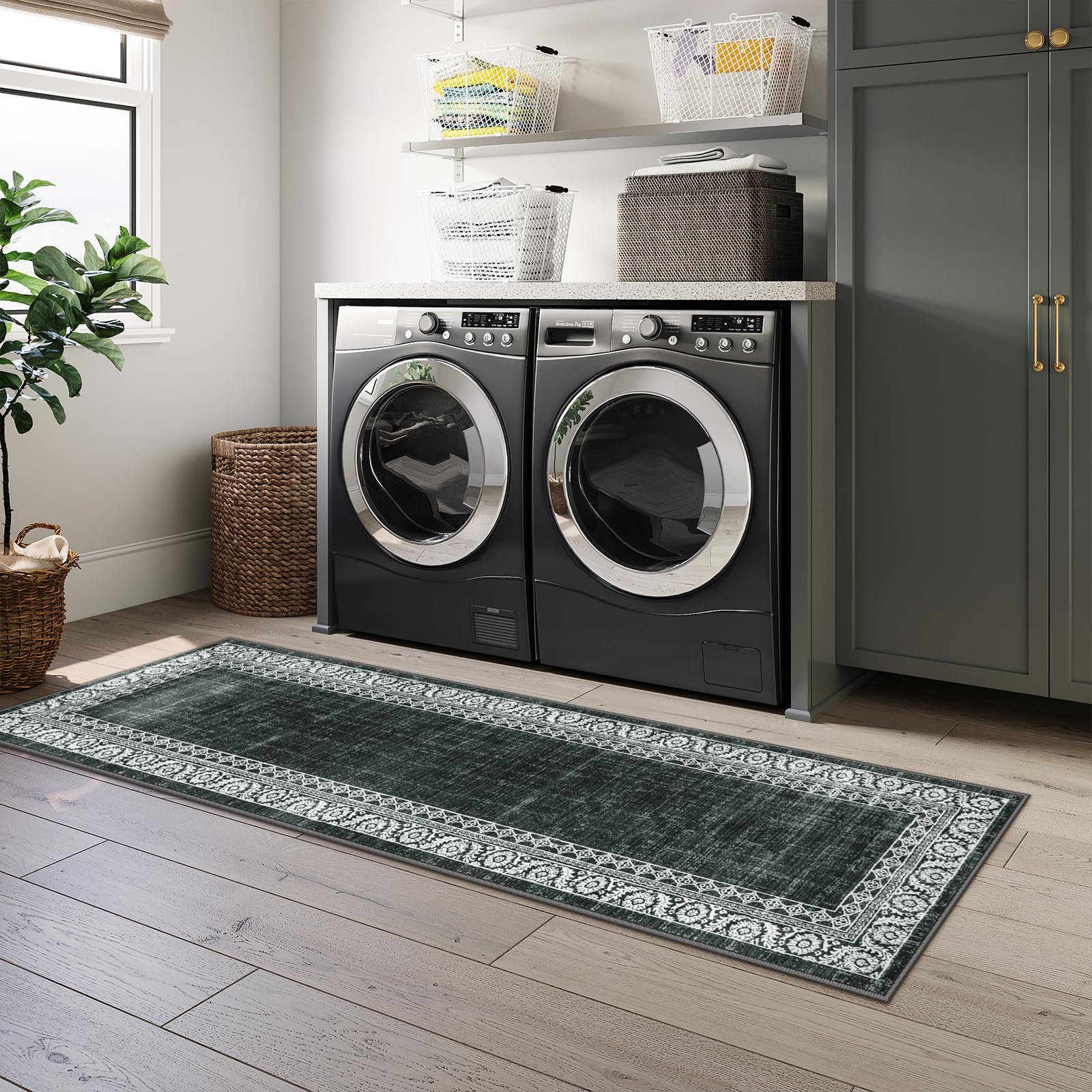 Canora Grey Kitchen Runner Rugs Non Skid Washable | Wayfair