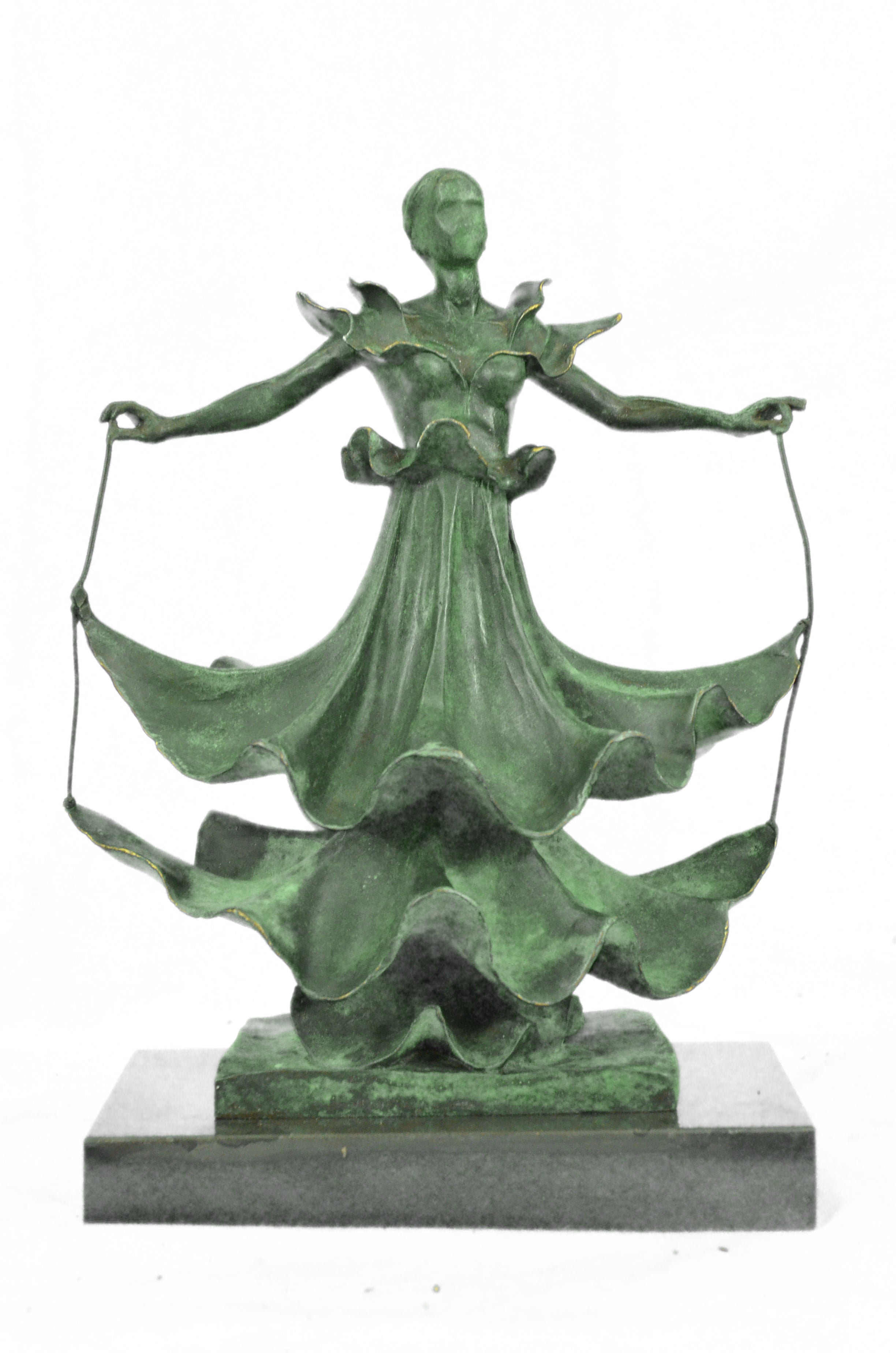 Red Barrel Studio Green Patina Dalinian Girl by Salvador Dali HotCast ...