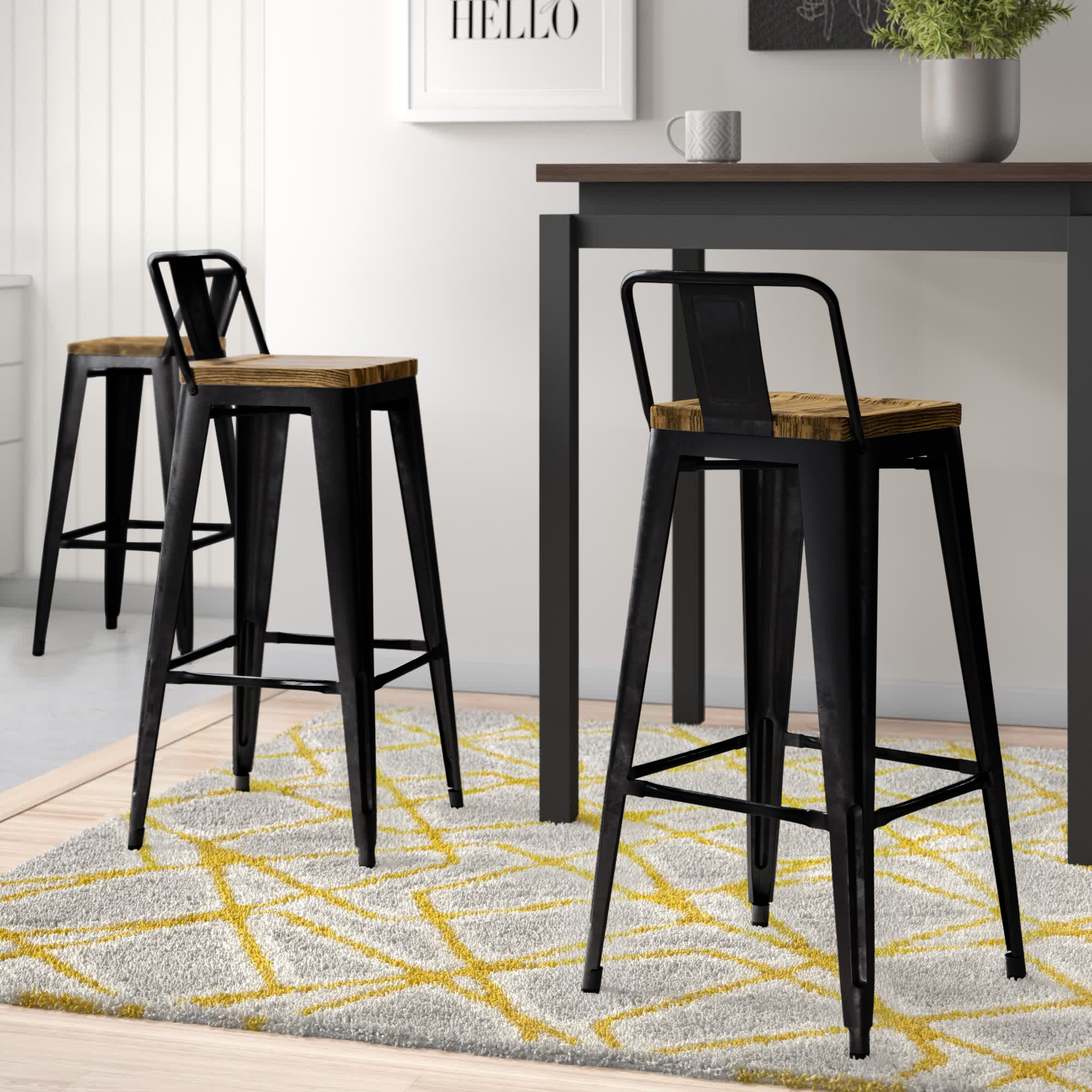 Trent Austin Design® Nesbit Counter Stool with Metal Frame & Reviews ...