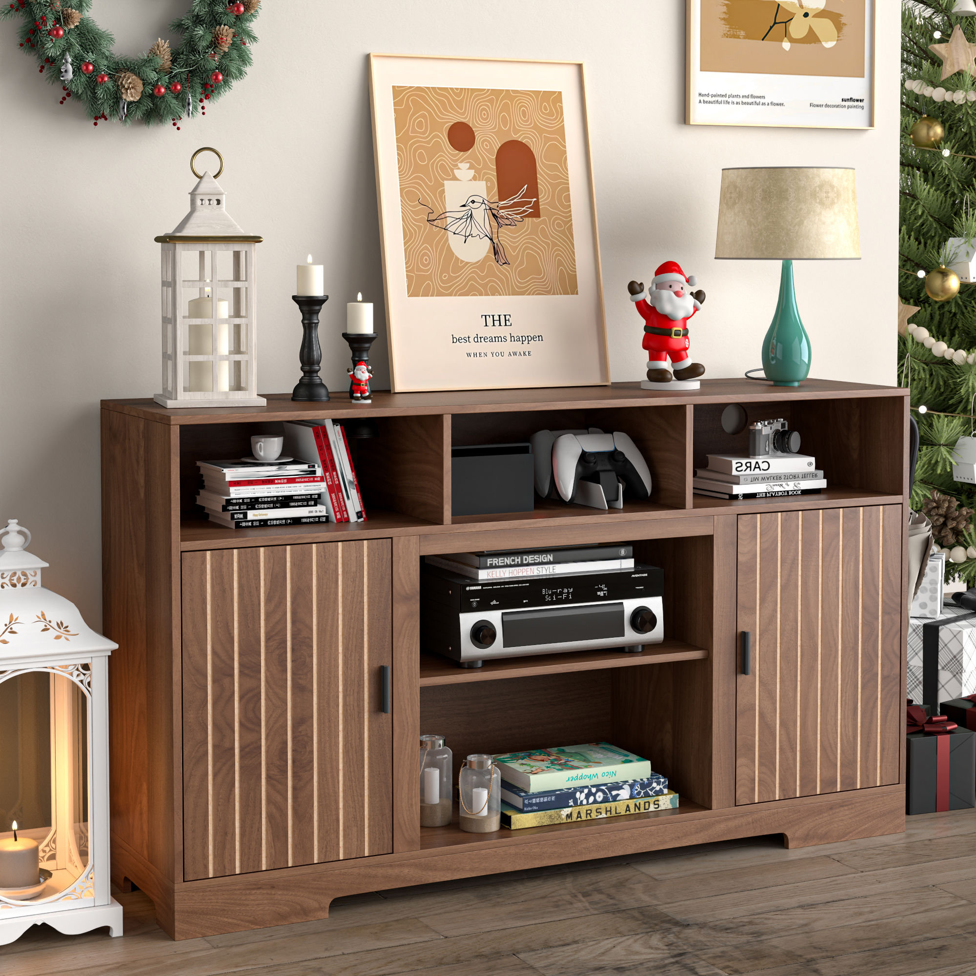 Lark Manor™ Tv Media Console Cabinet For Tvs Up To 65" With Shelves ...