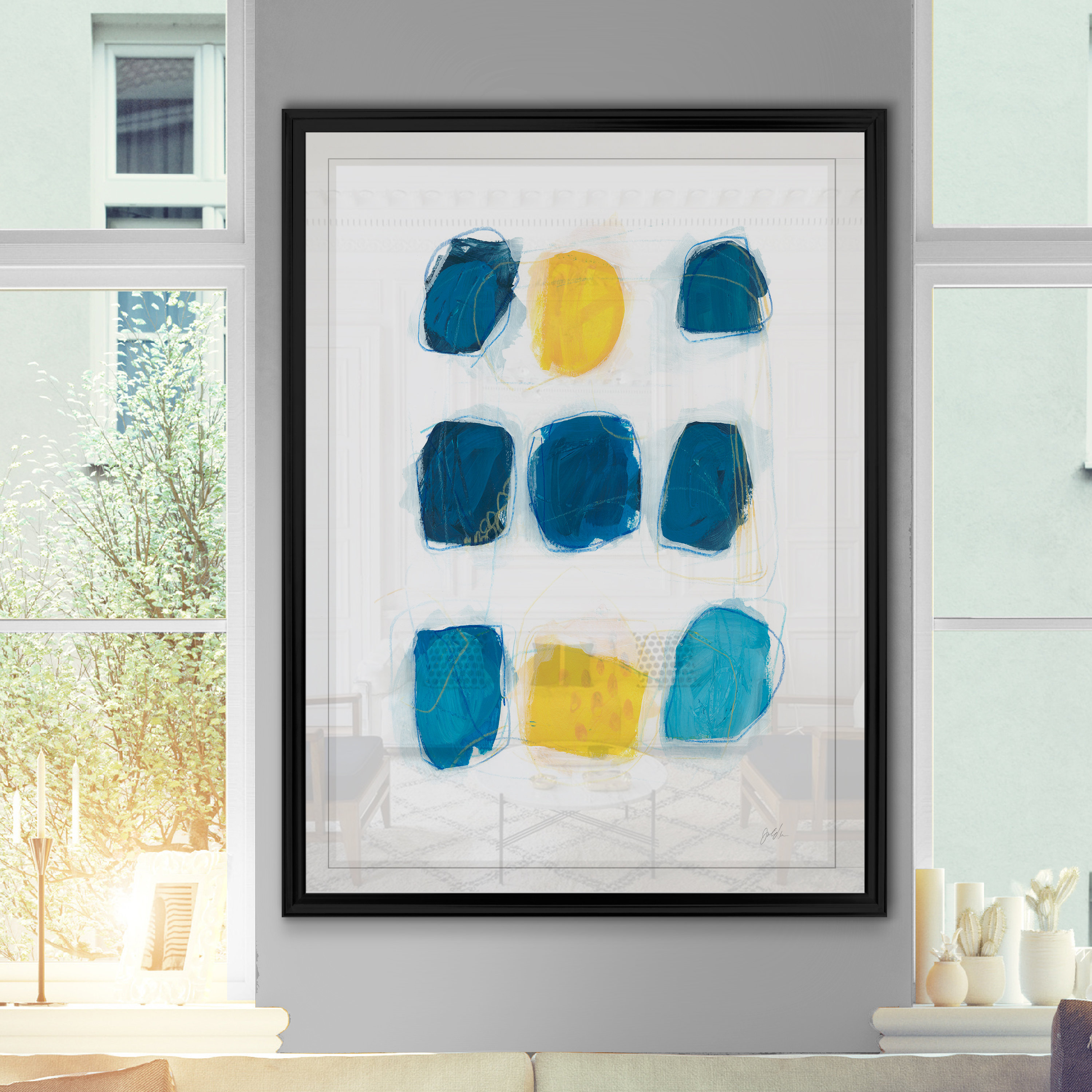 George Oliver Lemon & Indigo II' Print on Canvas | Wayfair