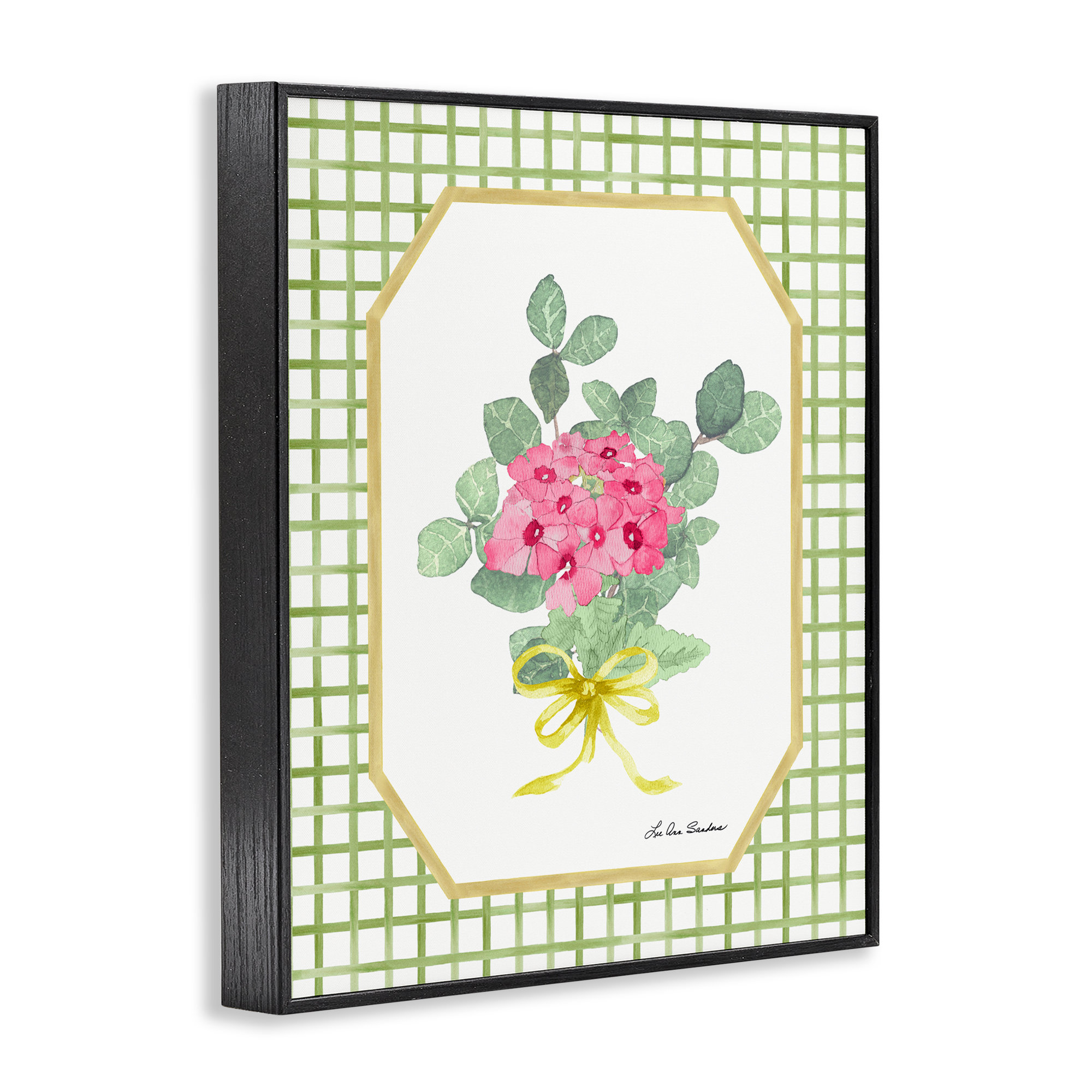 Ophelia & Co. Botanical Storey on Grid Pattern Framed Giclee, design by ...